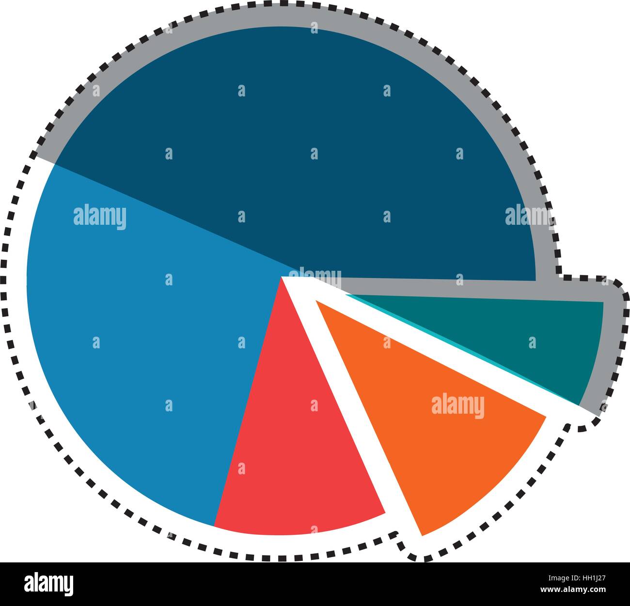 statistics pie chart icon vector illustration graphic design Stock ...