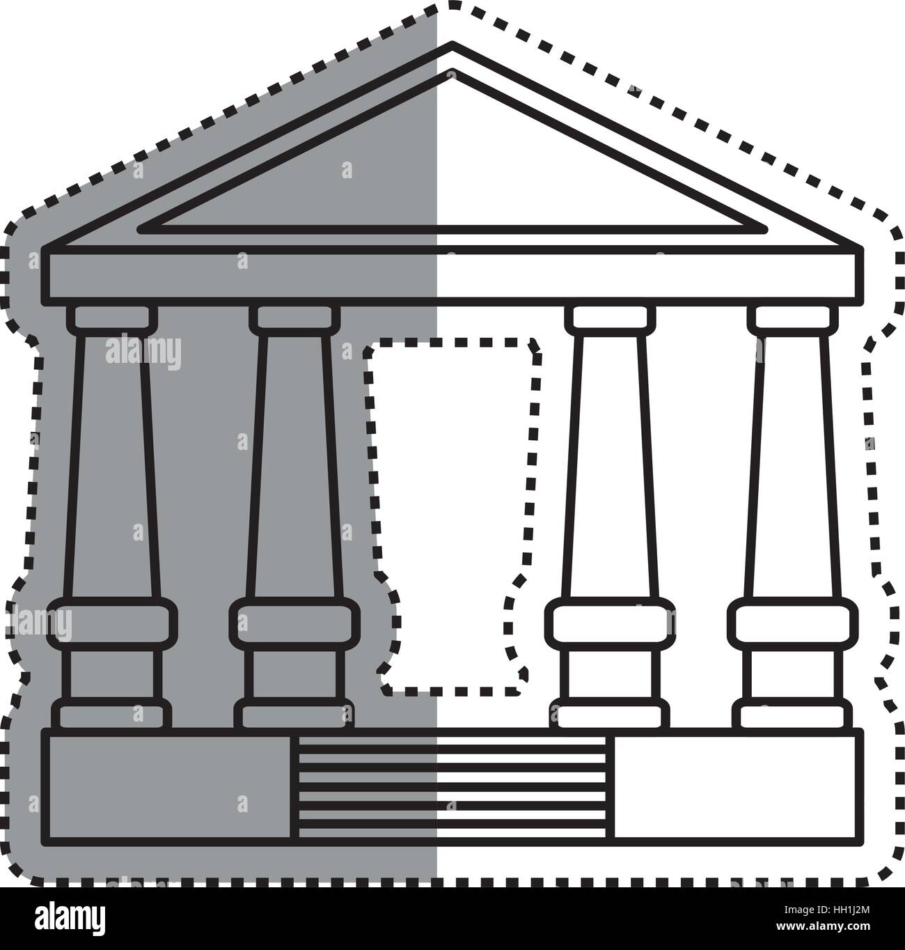 Court building symbol icon vector illustration graphic design Stock ...