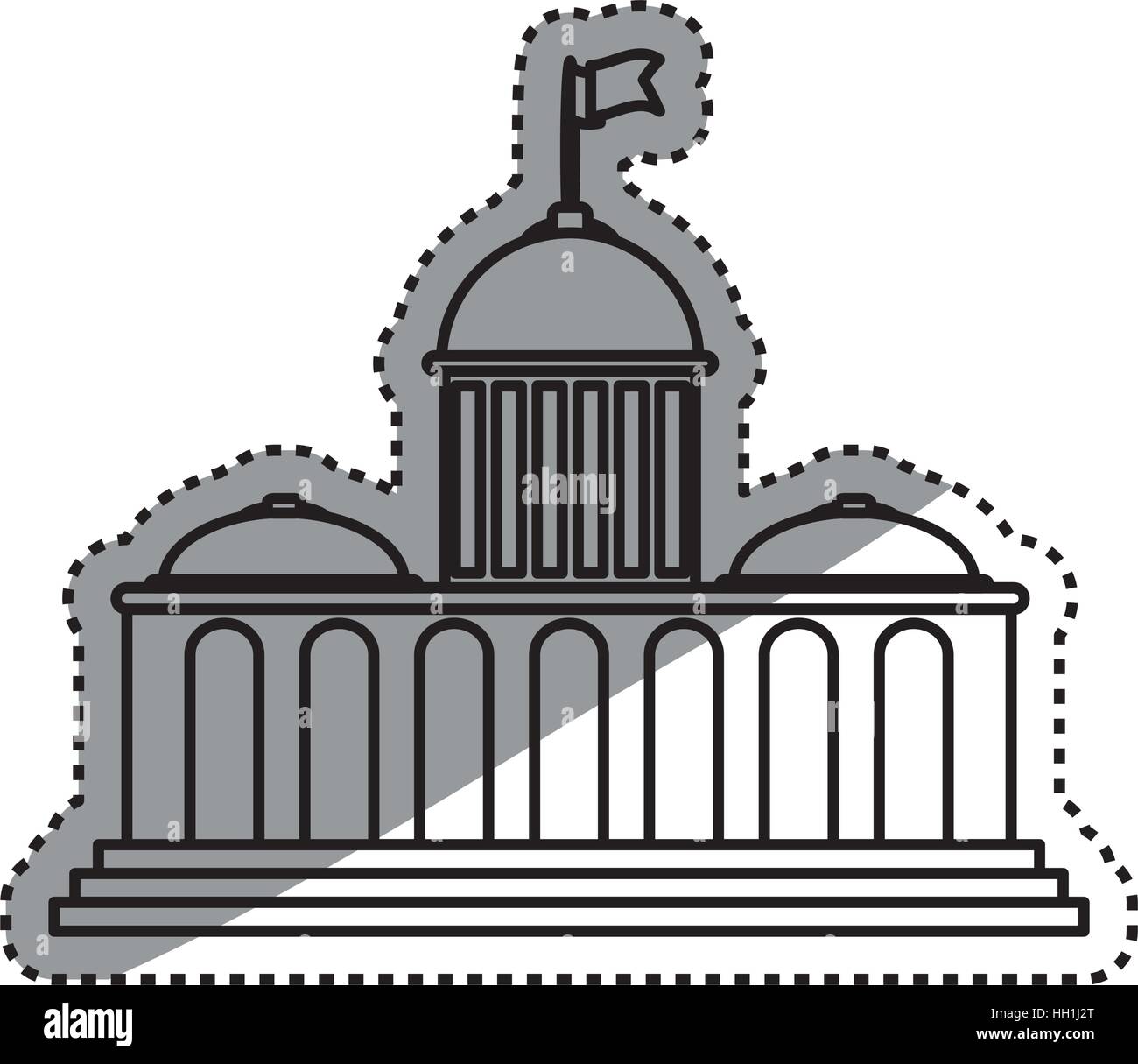 Court building symbol icon vector illustration graphic design Stock ...