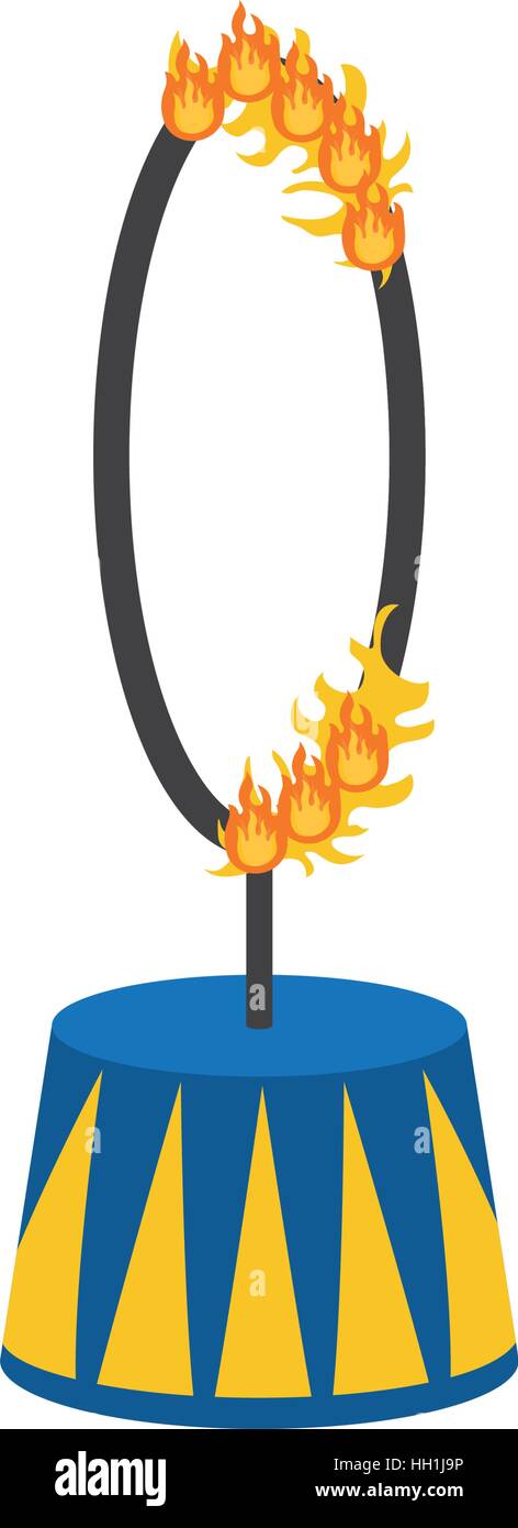 circus fire hoop icon vector illustration graphic design Stock Vector ...