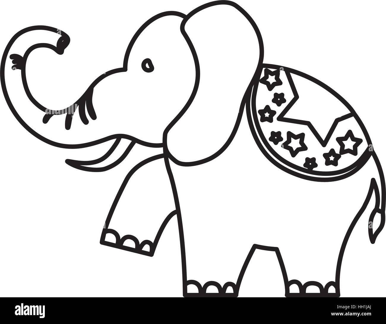 circus elephant cartoon icon vector illustration graphic design Stock ...