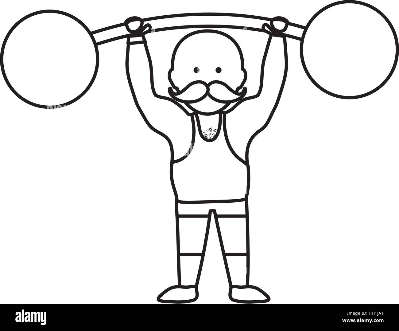 strongman circus cartoon icon vector illustration graphic design Stock ...