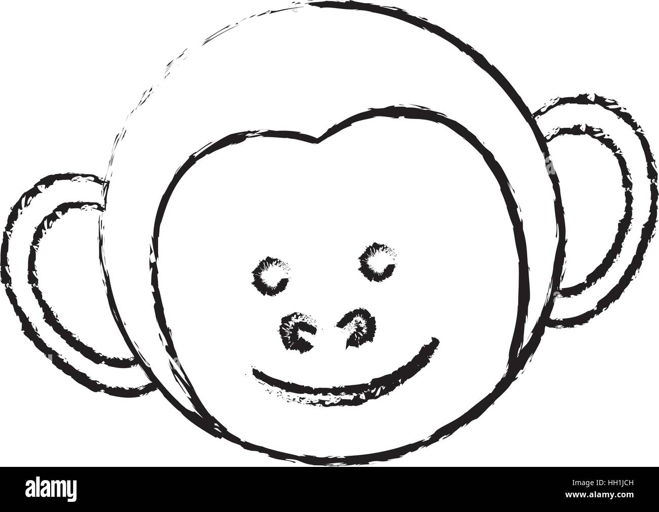 cute mokey cartoon icon vector illustration graphic design Stock Vector ...