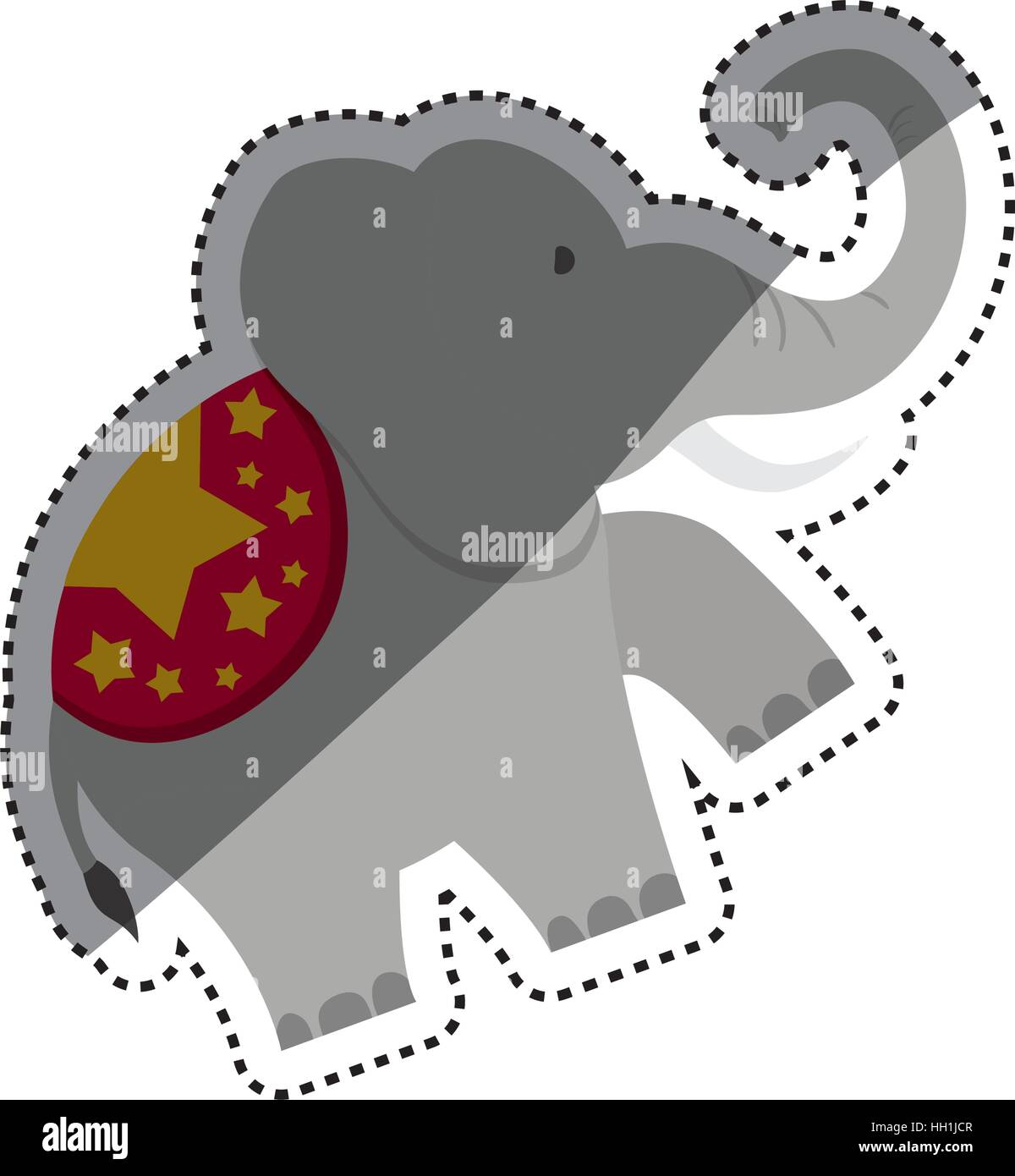 circus elephant cartoon icon vector illustration graphic design Stock ...