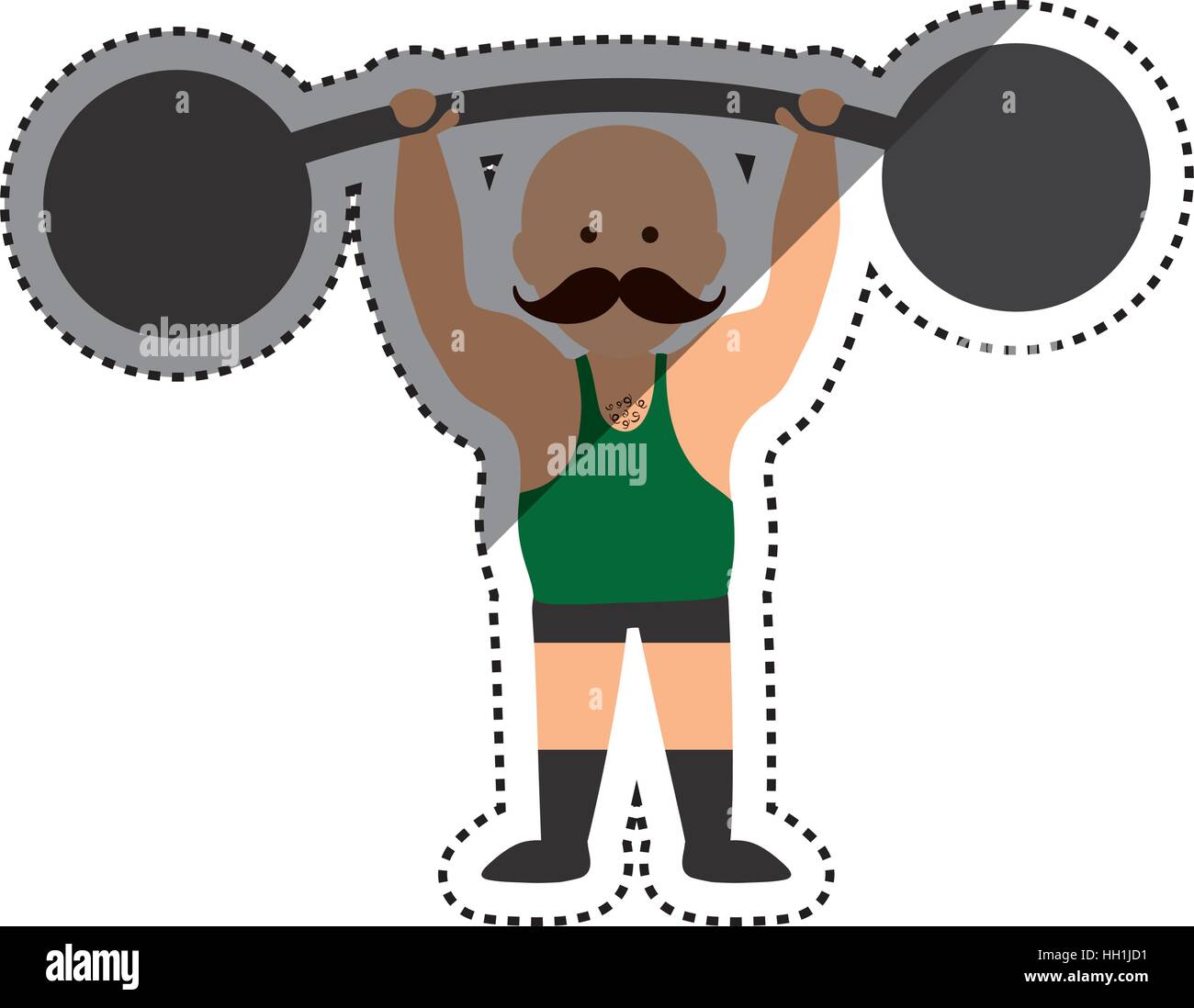 strongman circus cartoon icon vector illustration graphic design Stock ...
