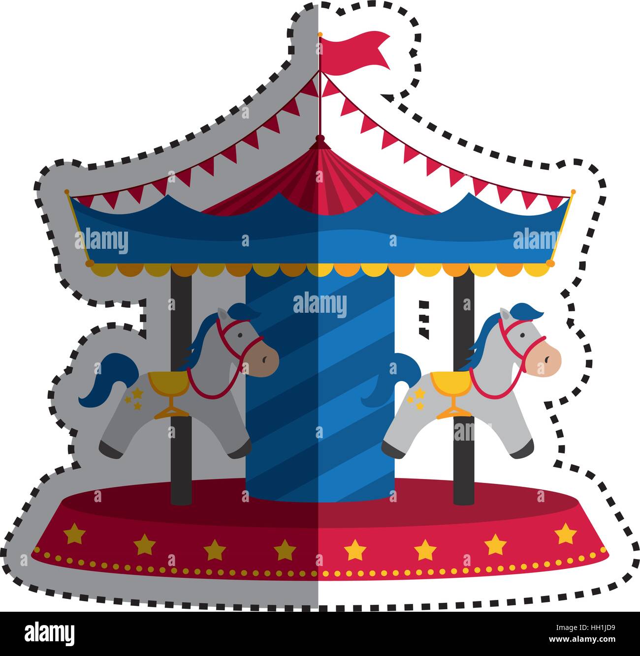 circus carrousel festival icon vector illustration graphic design Stock ...