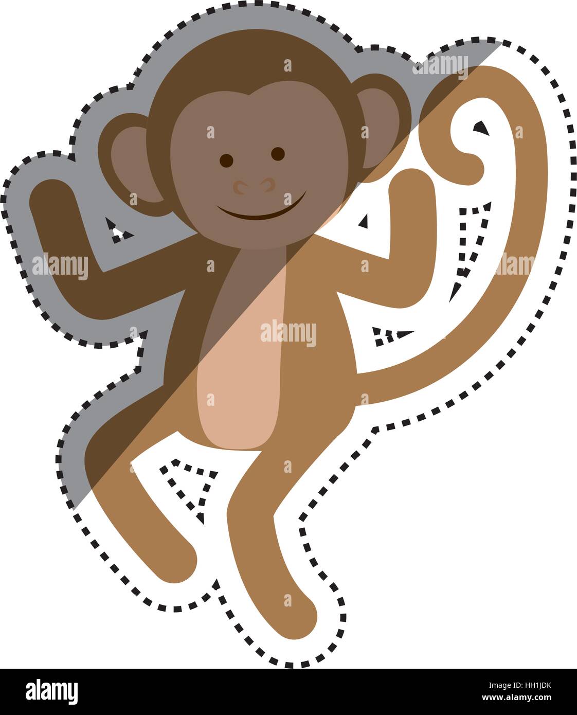 cute mokey cartoon icon vector illustration graphic design Stock Vector ...