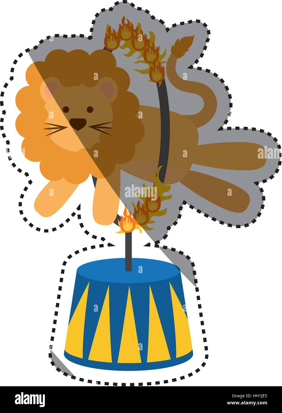 Circus lion cartoon icon vector illustration graphic design Stock ...