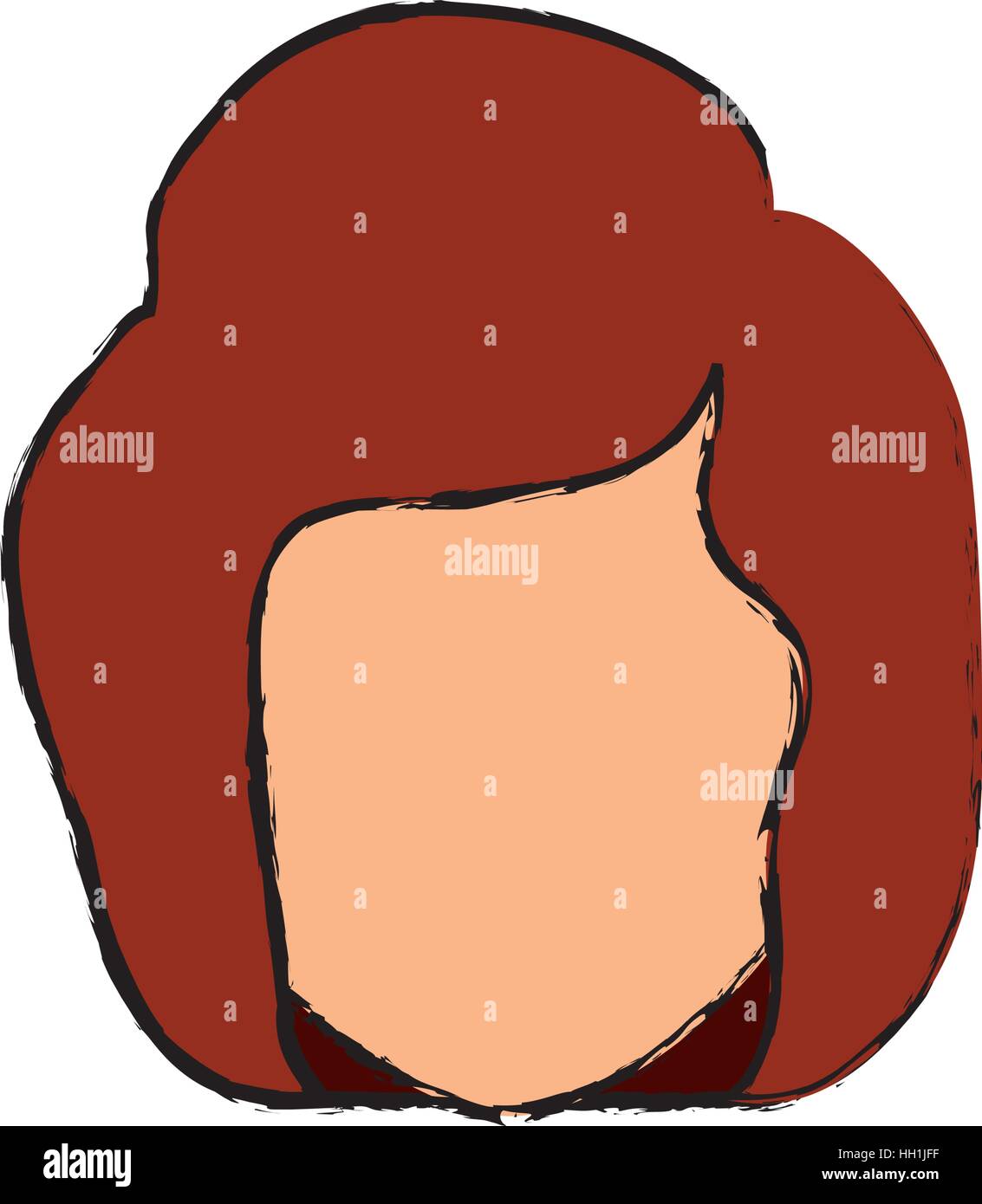 woman faceless profile icon vector illustration graphic design Stock ...