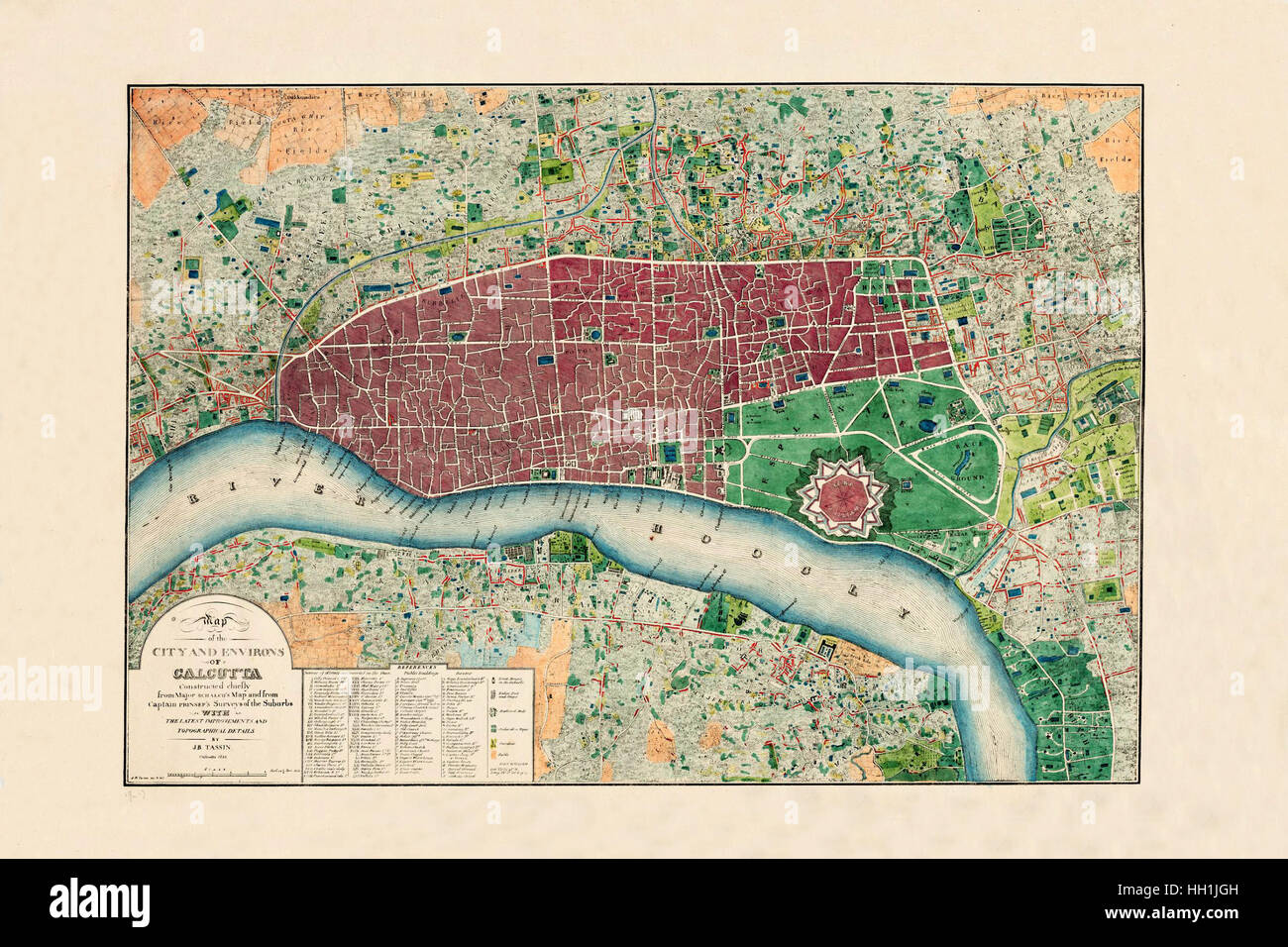 Map of calcutta 1832 hi-res stock photography and images - Alamy