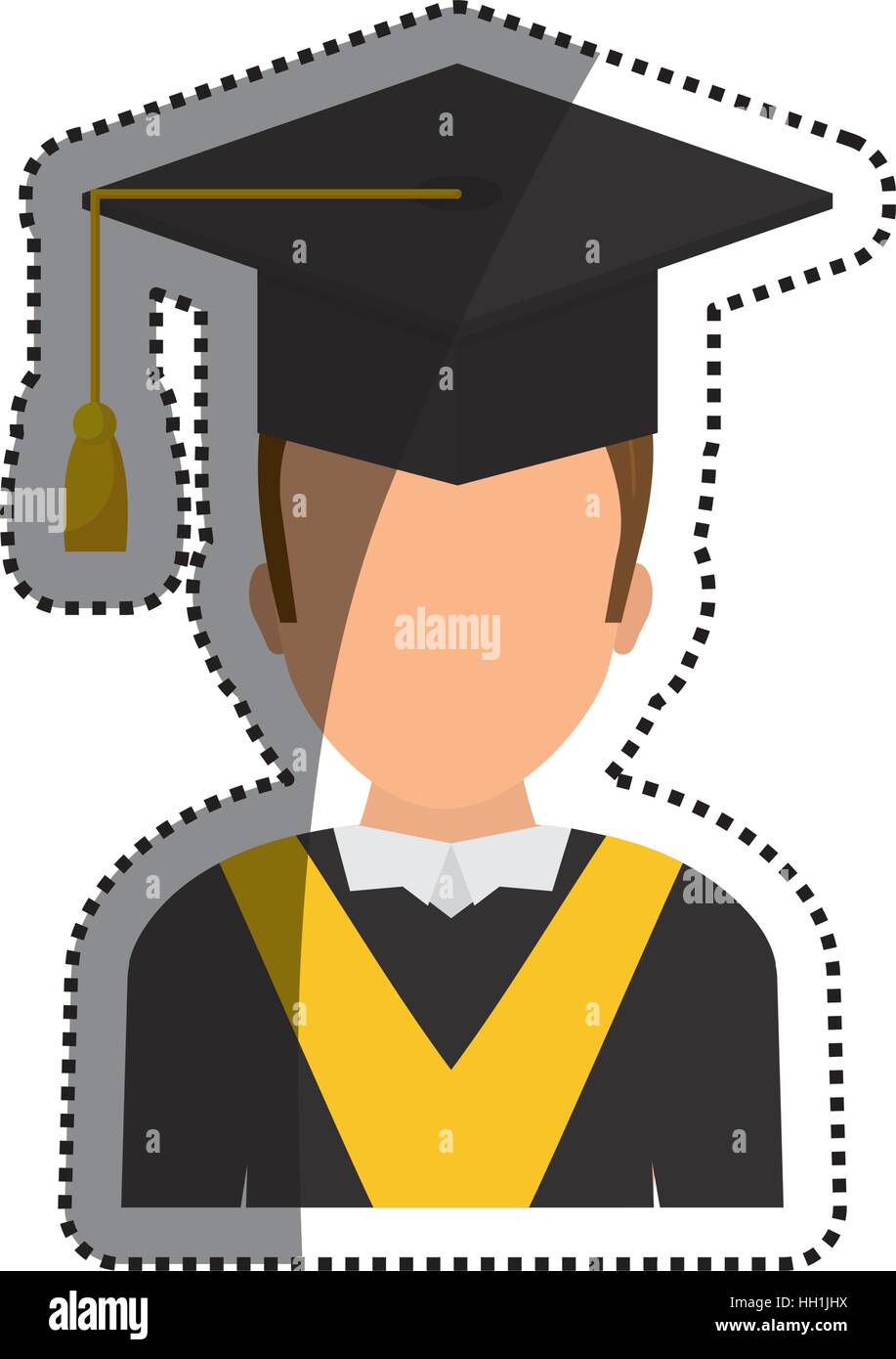 Young student graduation icon vector illustration graphic design Stock ...