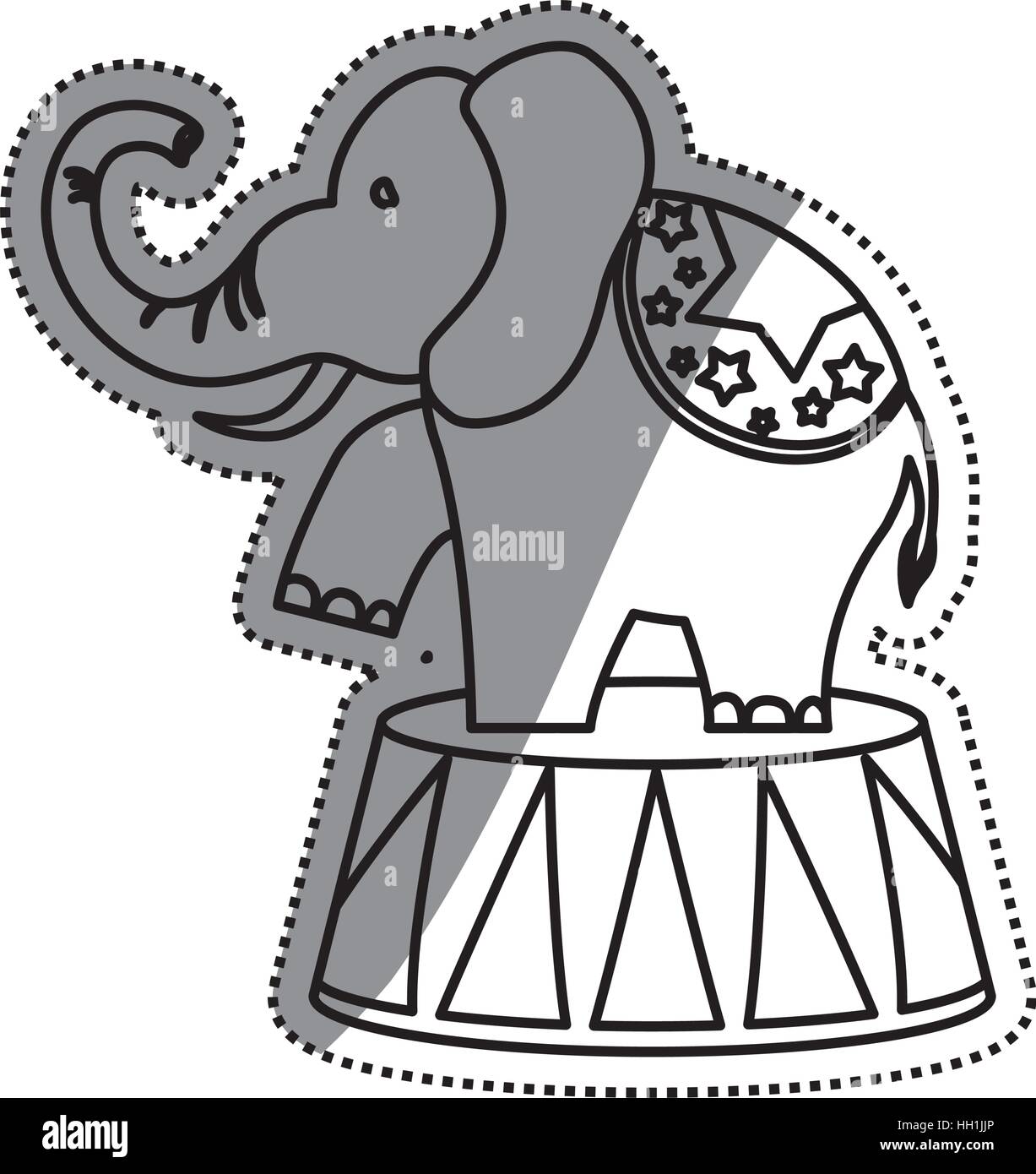 circus elephant cartoon icon vector illustration graphic design Stock ...
