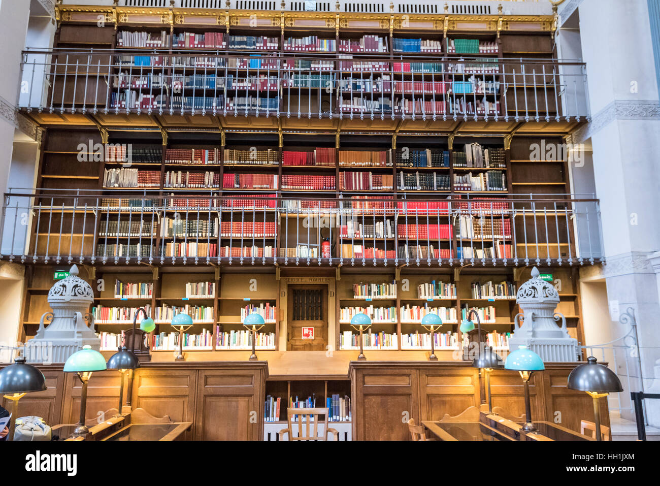 Paris France January 14th 2017 : Famous Labrouste lecture room in the ...