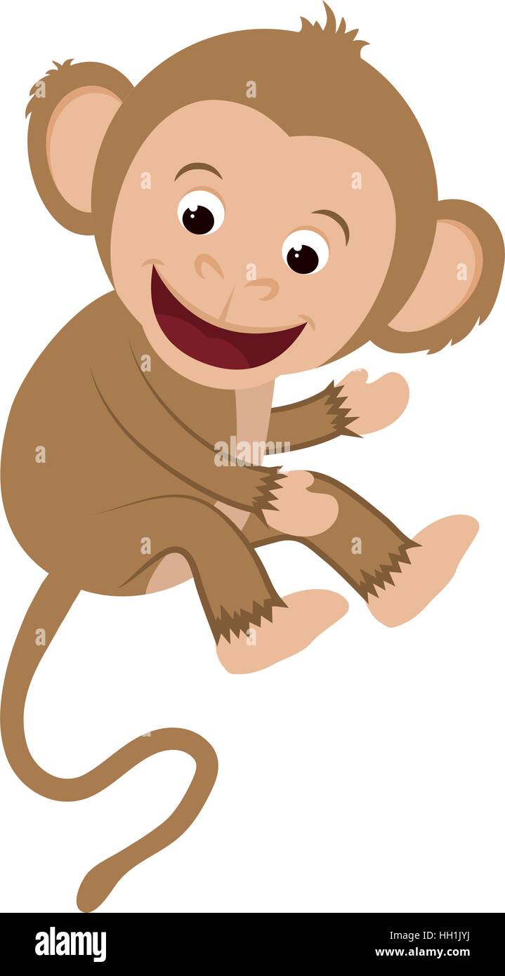 cute mokey cartoon icon vector illustration graphic design Stock Vector ...