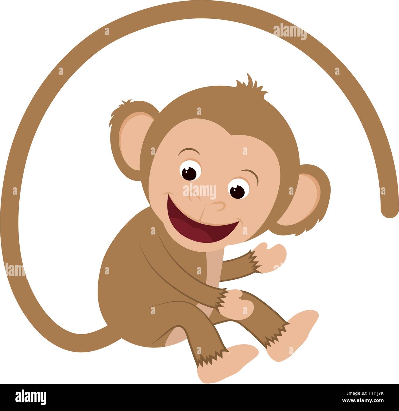 cute mokey cartoon icon vector illustration graphic design Stock Vector ...