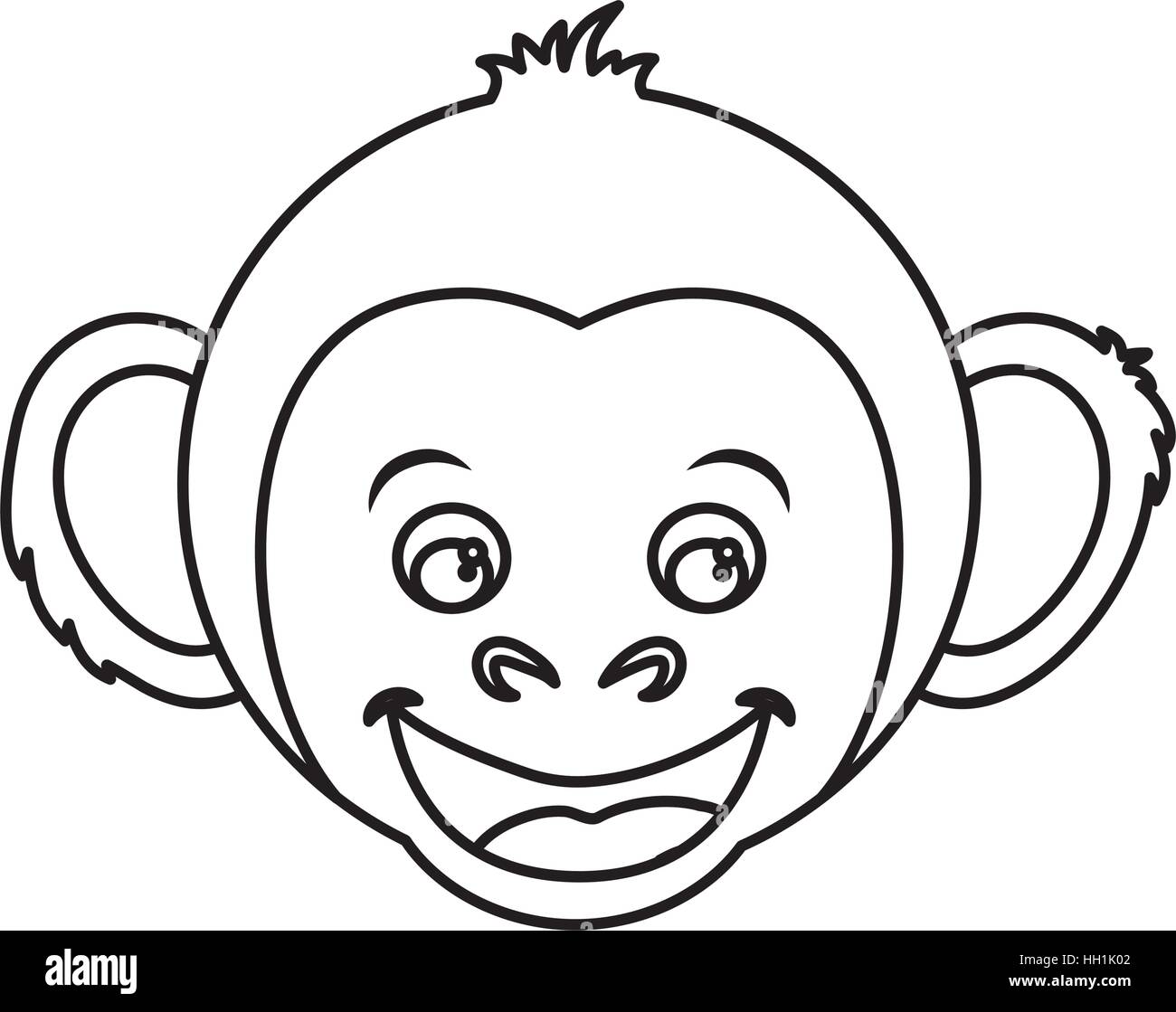 cute mokey cartoon icon vector illustration graphic design Stock Vector ...