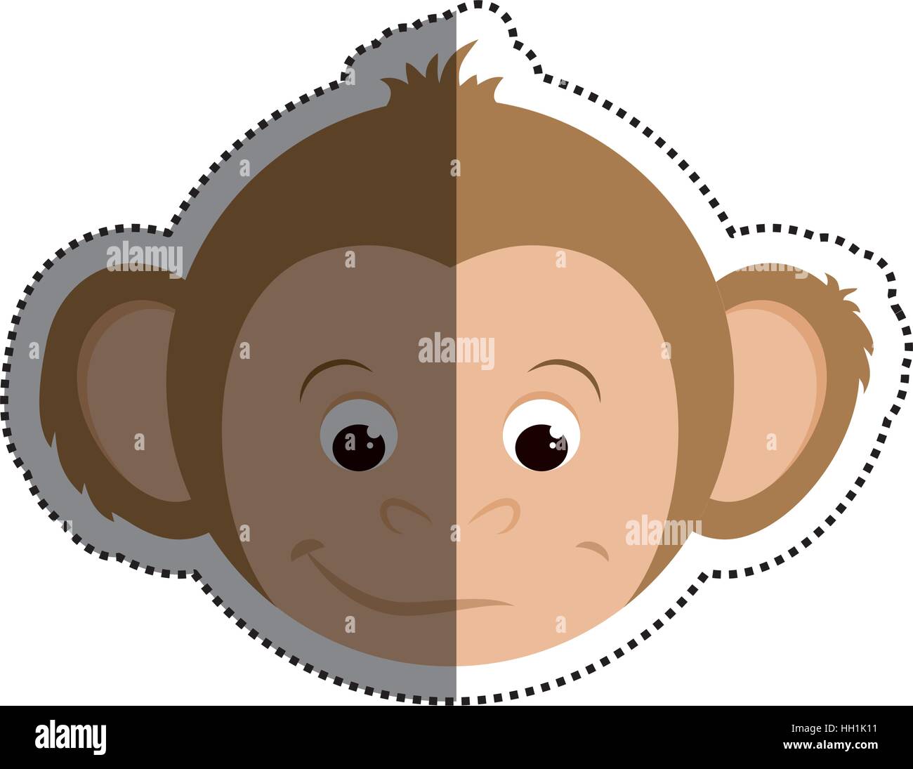 cute mokey cartoon icon vector illustration graphic design Stock Vector ...