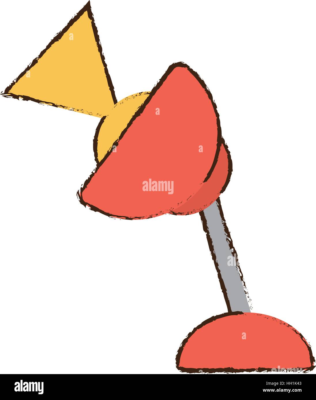 drawing red lamp desk bulb light Stock Vector Image & Art - Alamy