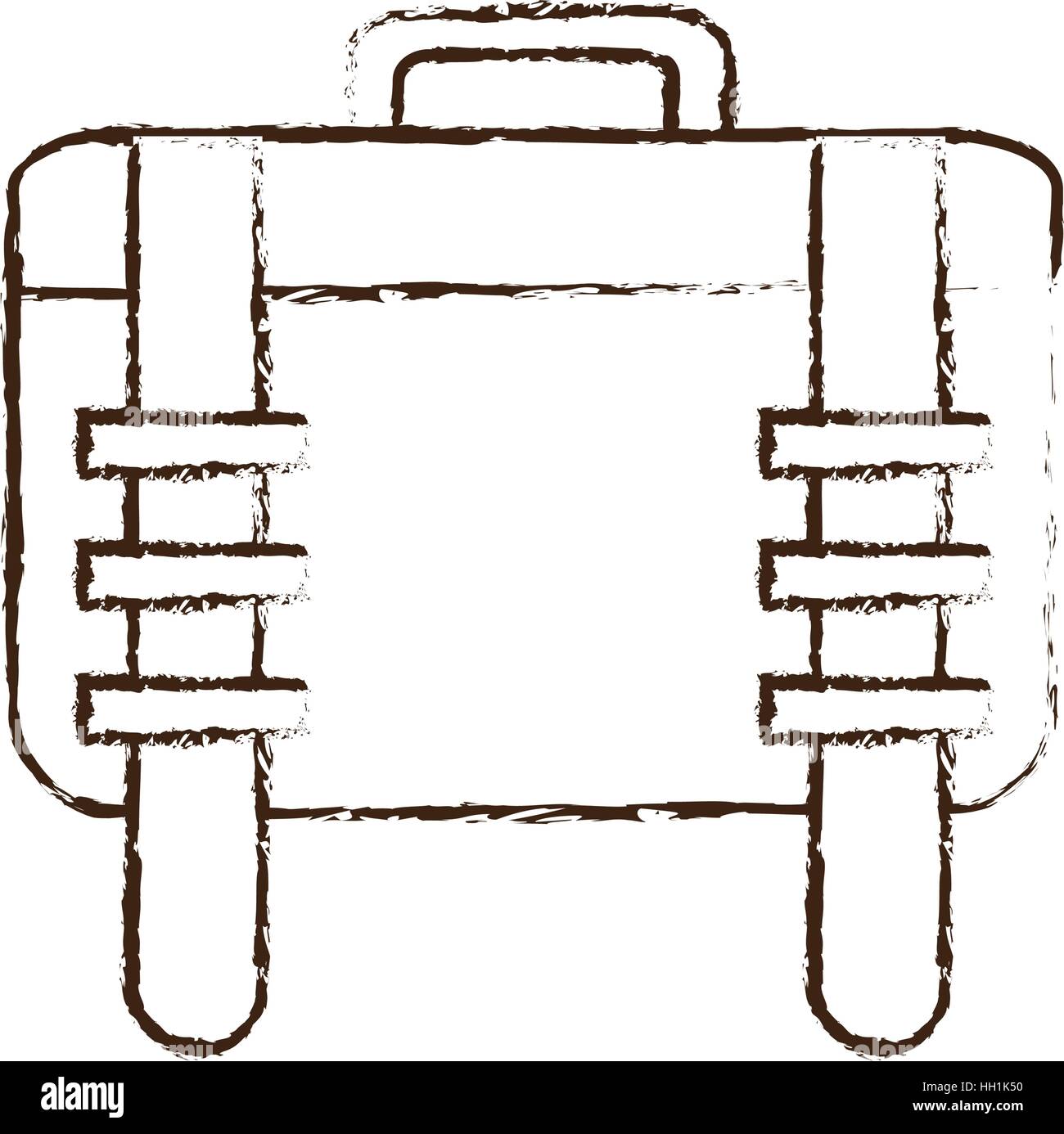sketch draw briefcase document business with straps Stock Vector Image ...