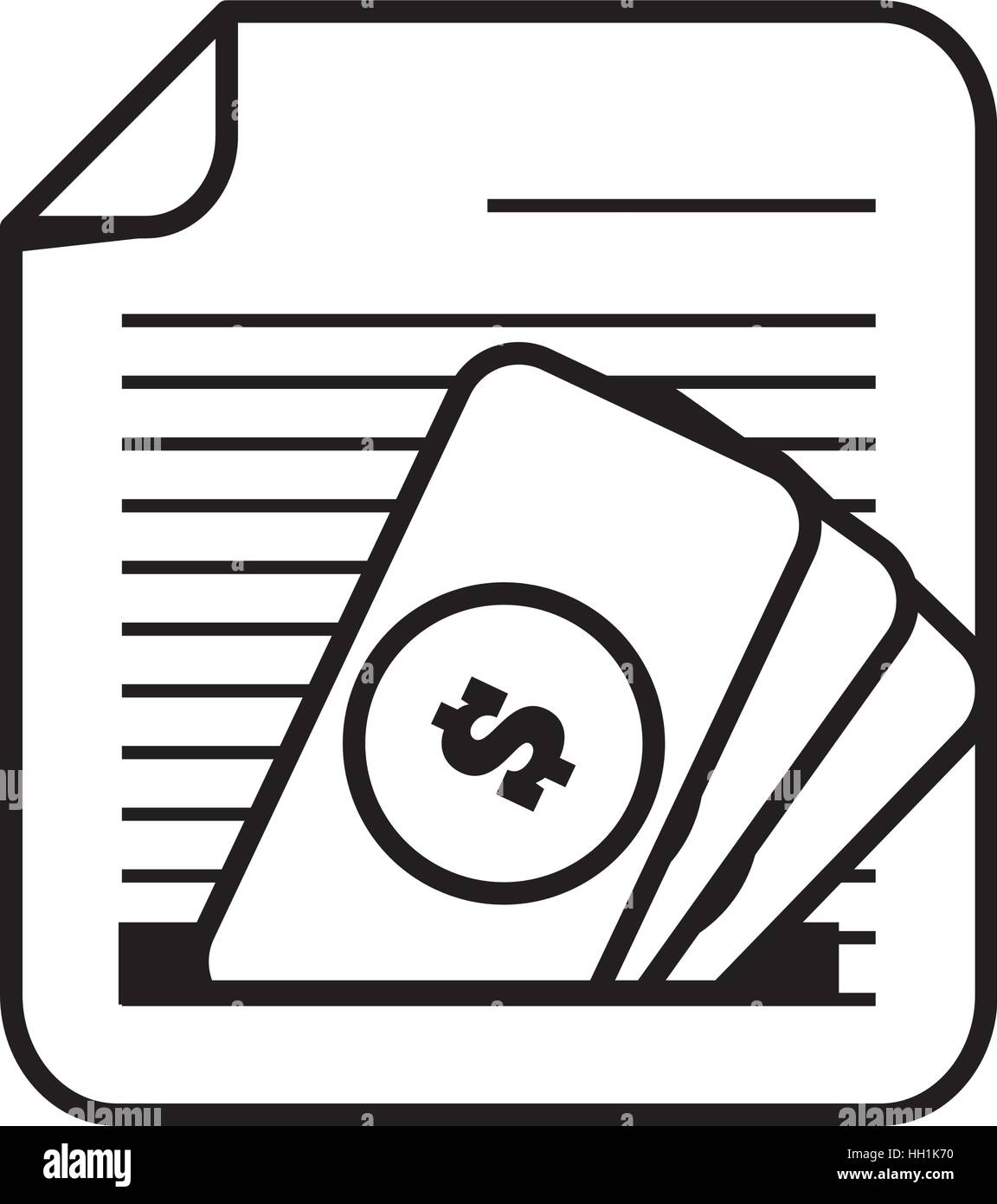document paper file money bill dollar line Stock Vector Image & Art - Alamy