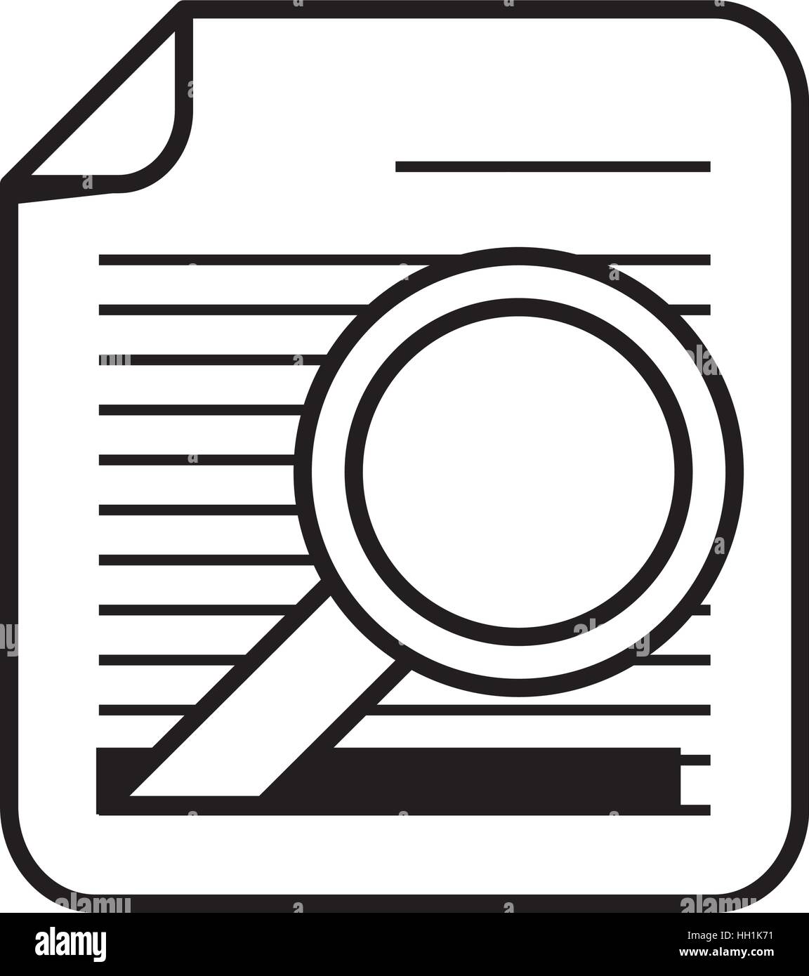 document paper file search technology line Stock Vector Image & Art - Alamy
