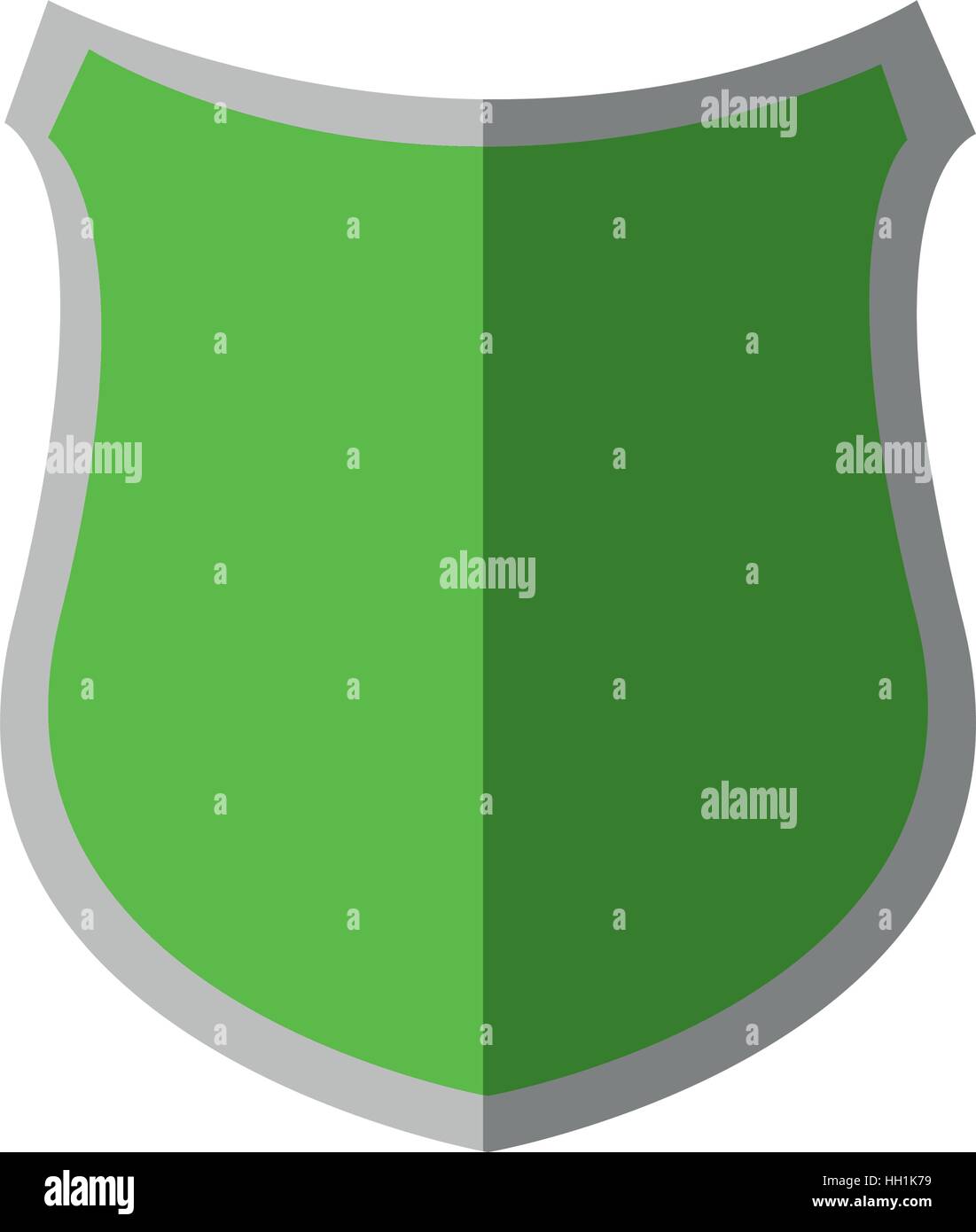 green shield protection insignia security shadow Stock Vector Image ...