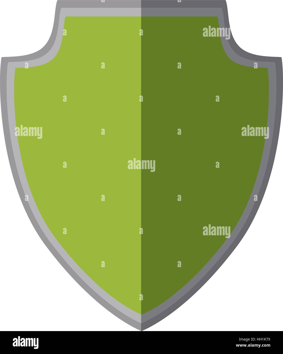 green shield protection decorative heraldic shadow Stock Vector Image ...