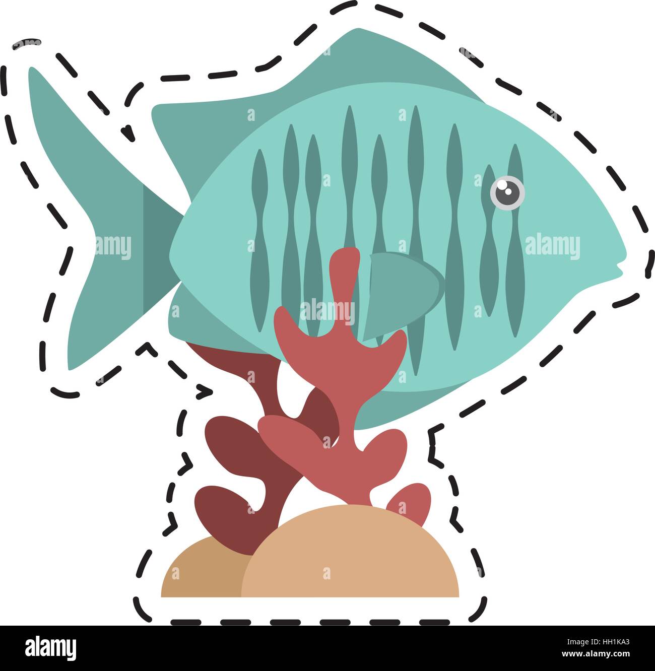 tropical fish sea habitat graphic coral Stock Vector Image & Art - Alamy