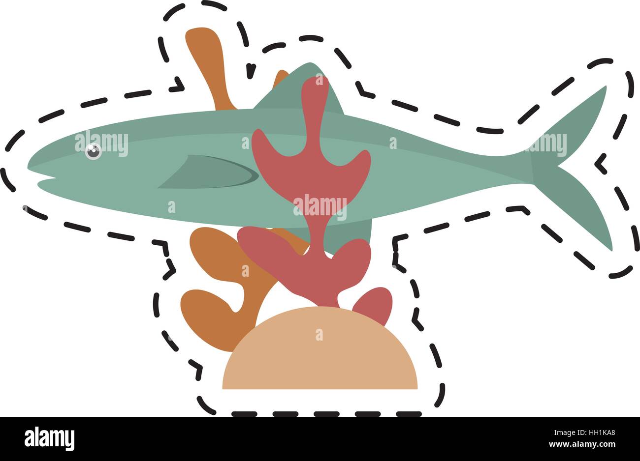 Mackerel fresh raw fish Stock Vector Images - Alamy