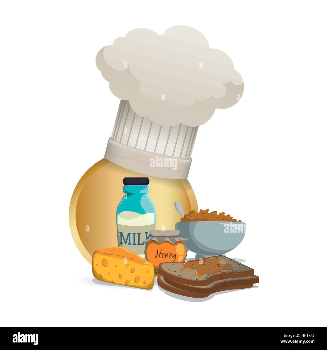 Fried bread fruit honey Stock Vector Images - Alamy