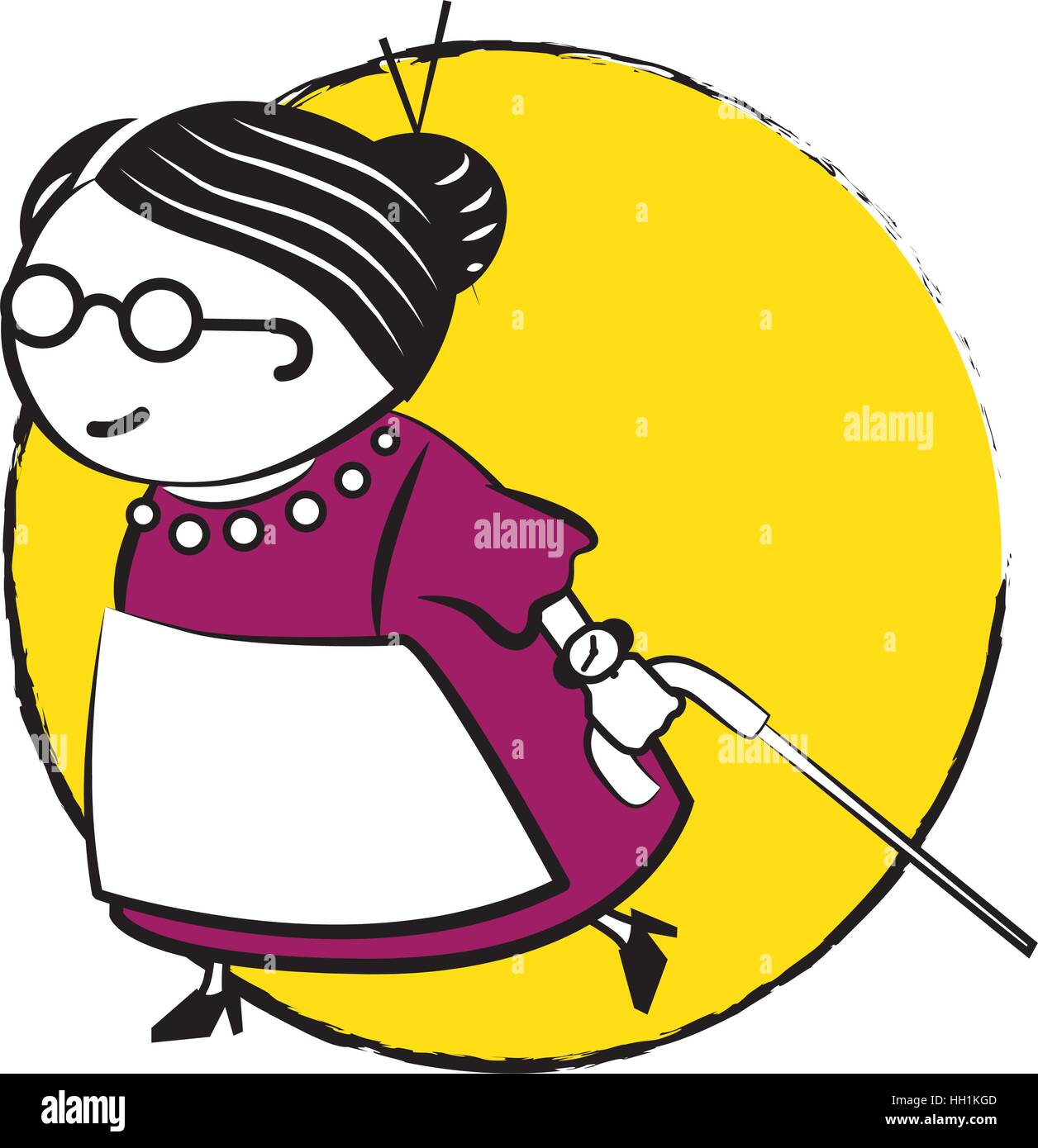 Cute Grandma Character Design. EPS 8 supported Stock Vector Image & Art ...