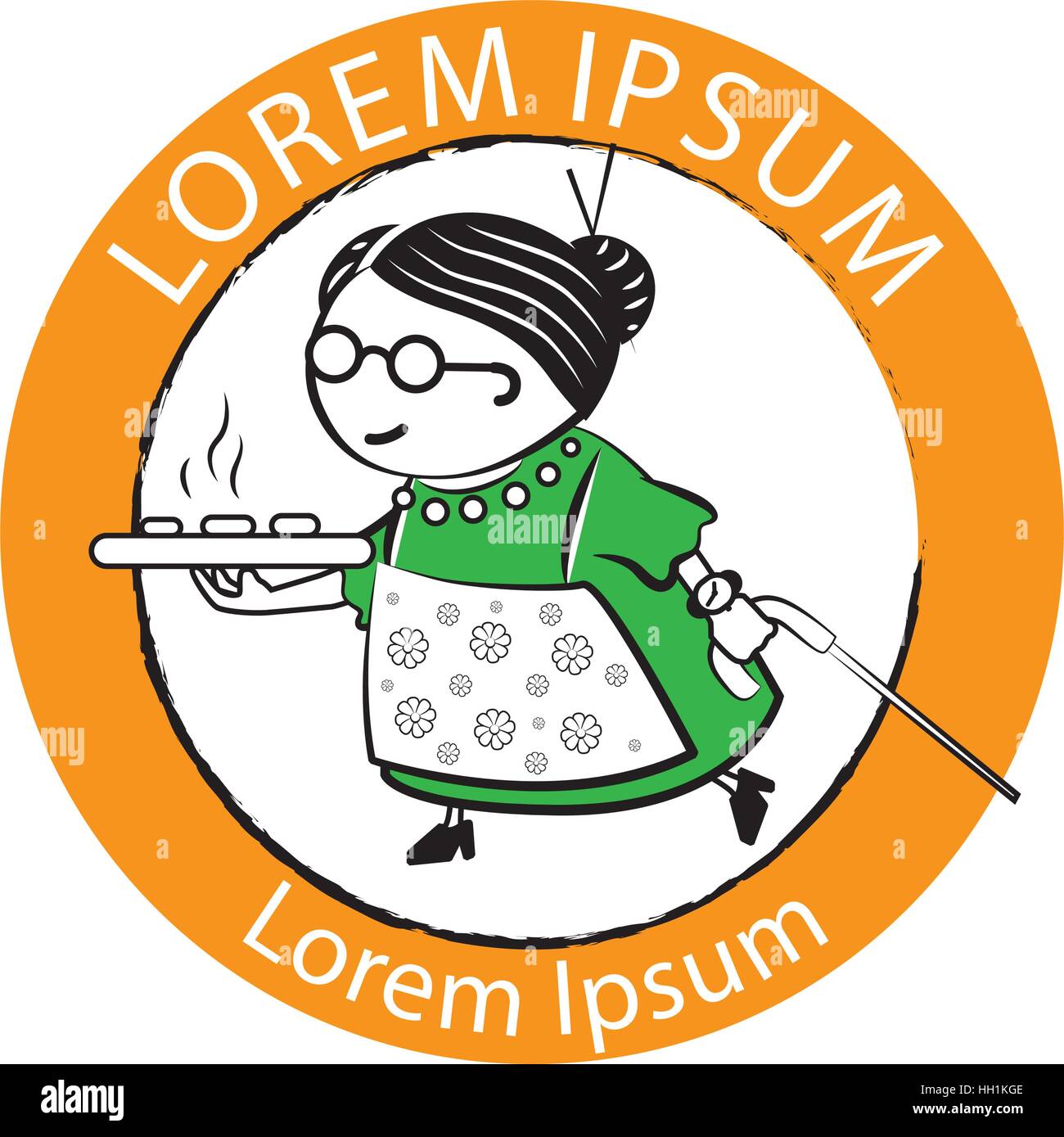 Grandma cooking Stock Vector Images - Alamy