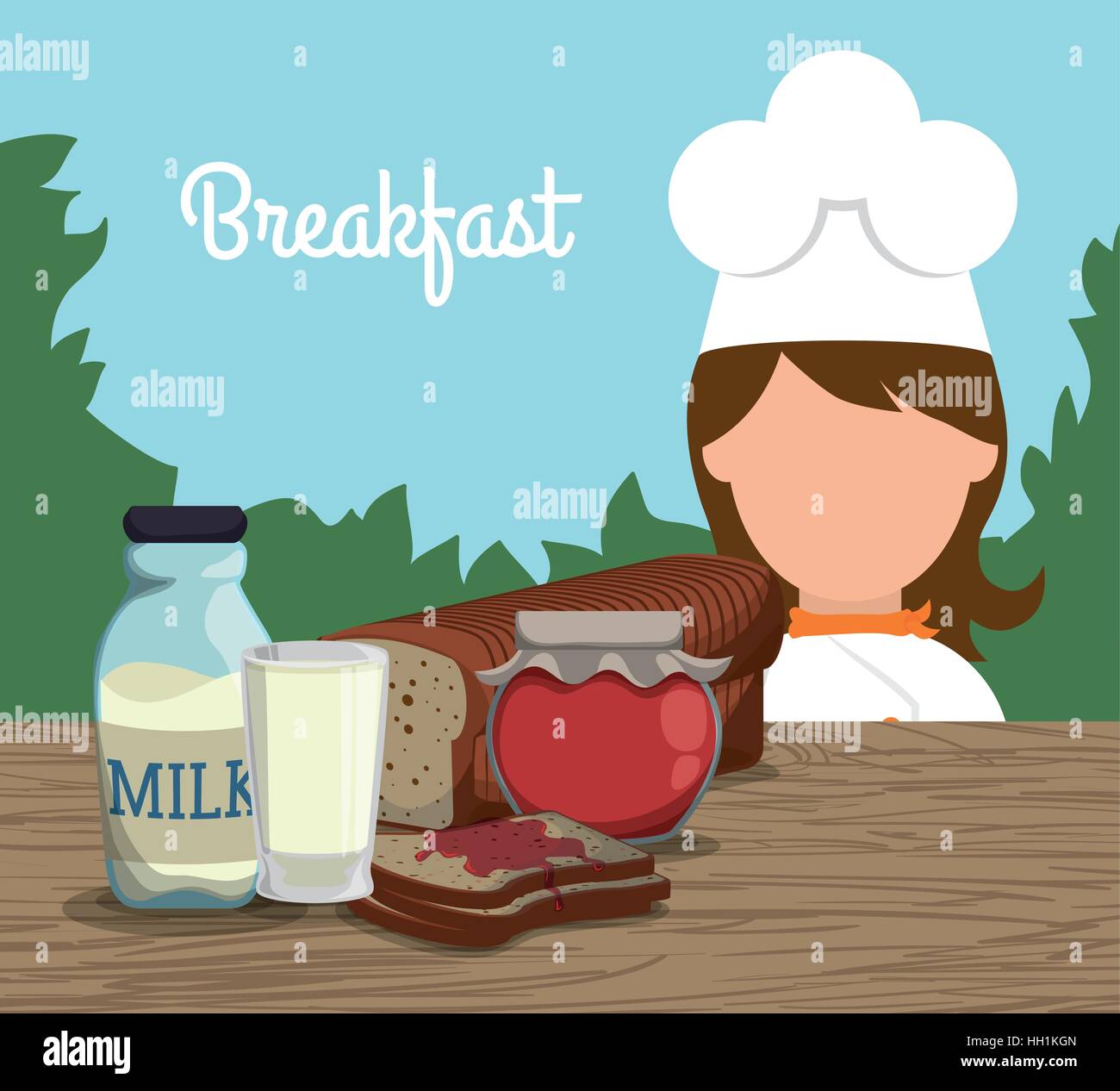 Girl breakfast egg Stock Vector Images - Alamy