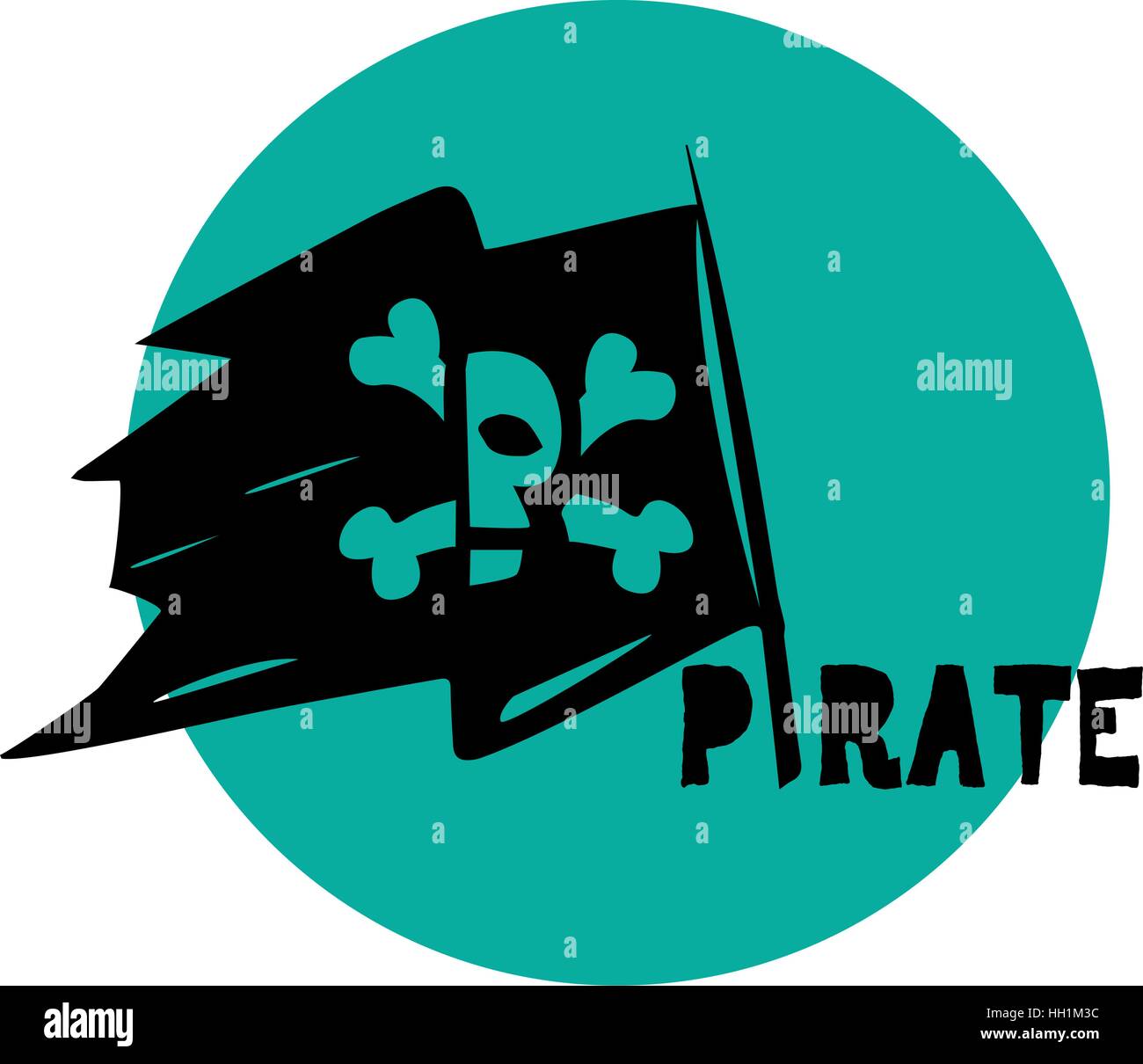 Pirate Flag and Logo Design Concept Stock Vector Image & Art - Alamy