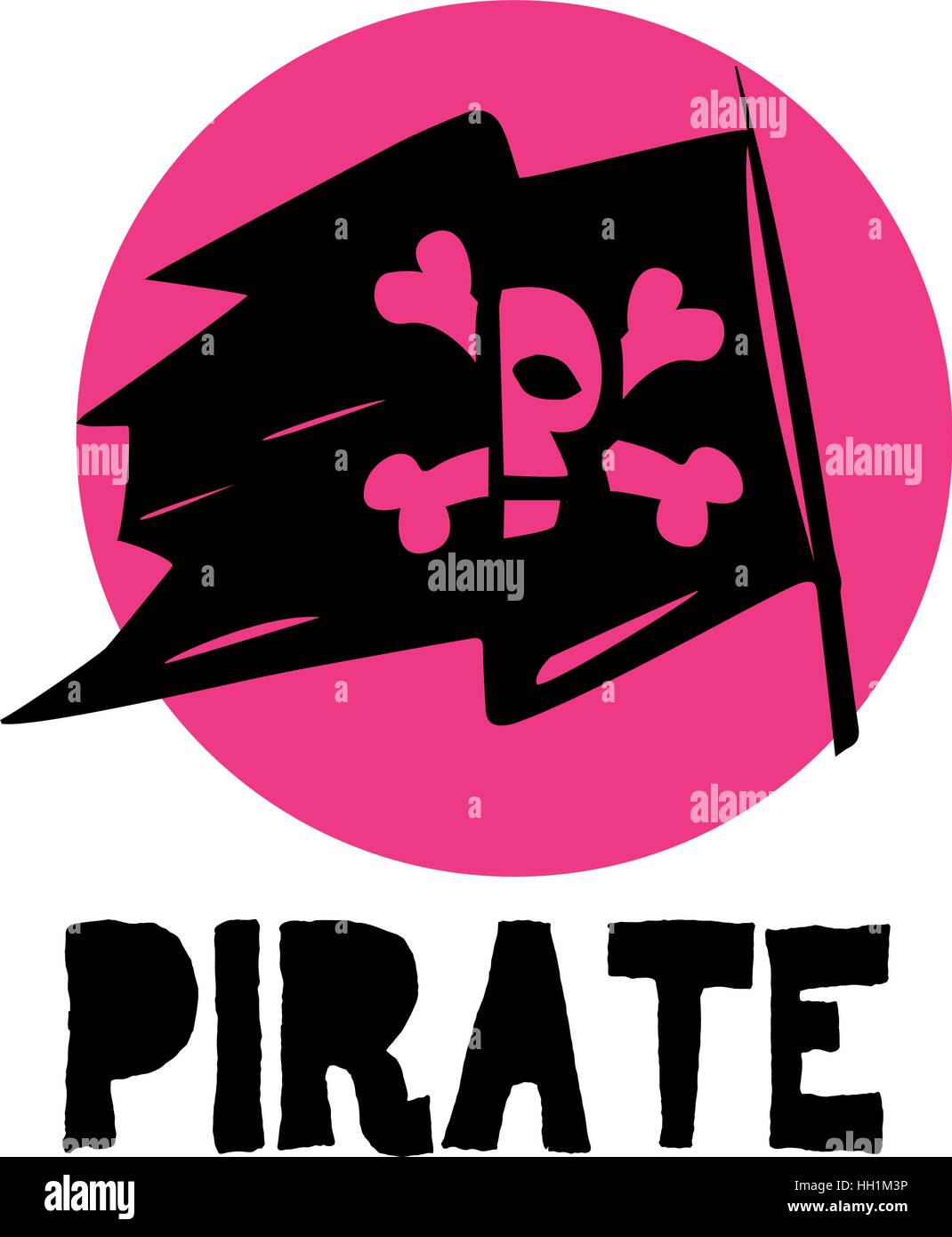 Pirate Flag and Logo Design Concept Stock Vector Image & Art - Alamy
