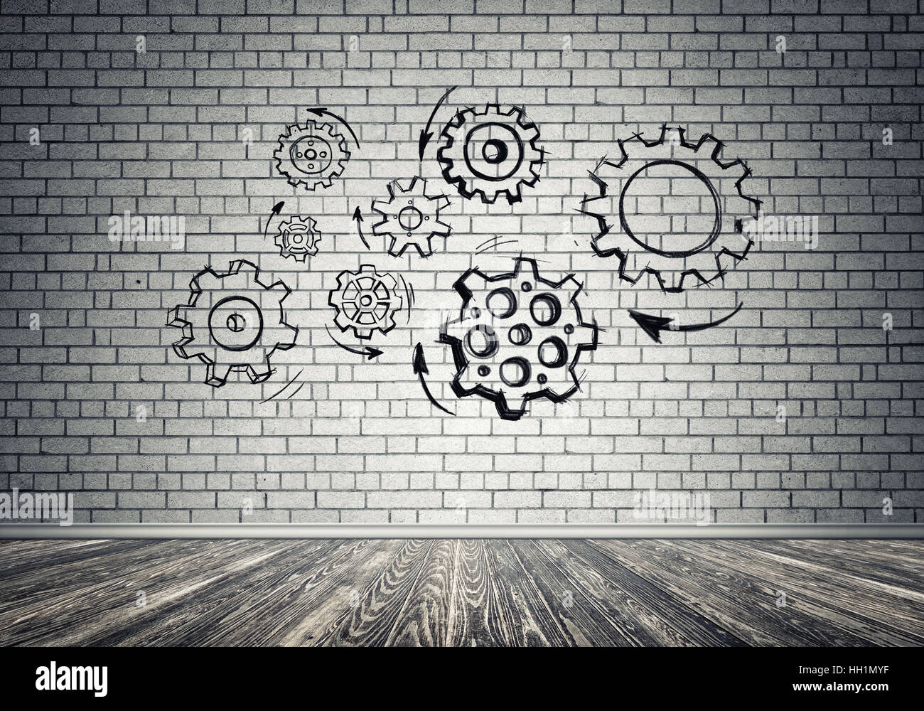 Gear mechanism as teamwork concept Stock Photo - Alamy