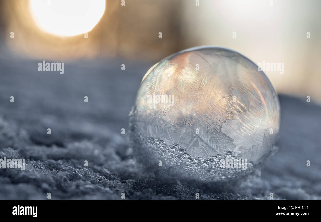 Frozen soap bubble Stock Photo - Alamy