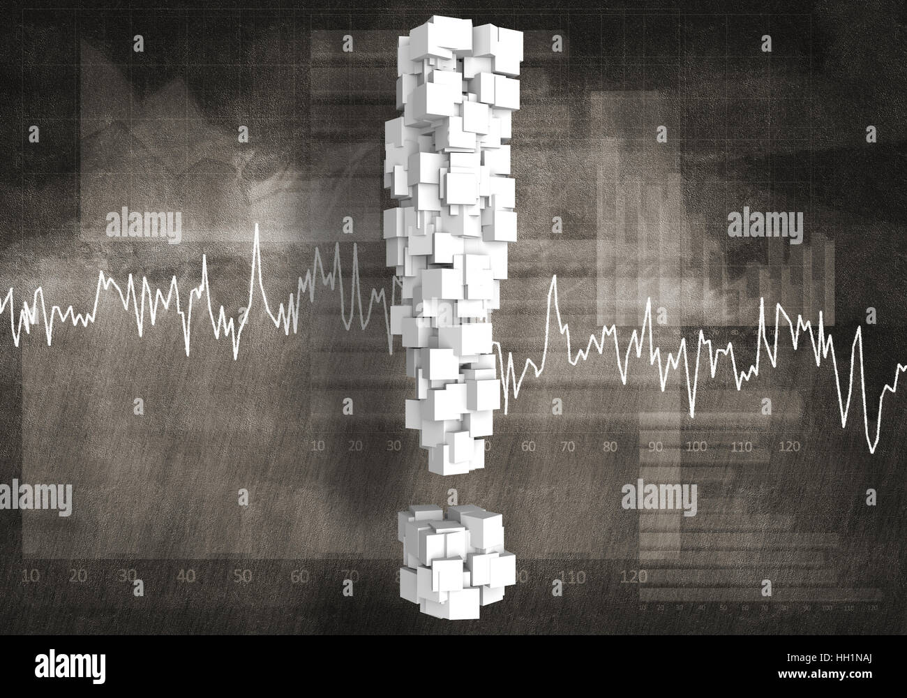 Question of financial growth, 3D rendering Stock Photo - Alamy