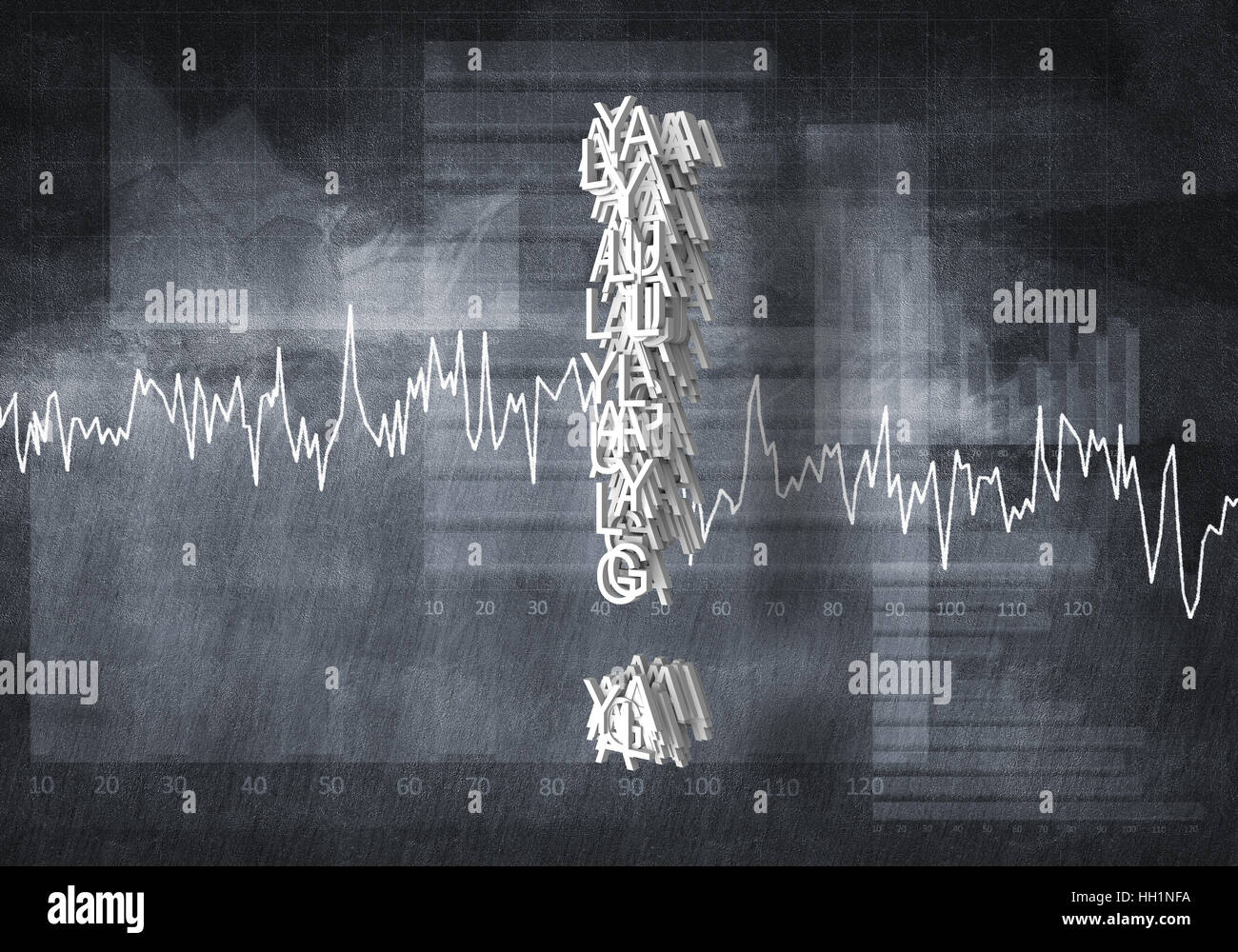 Exclamation mark of financial growth, 3D rendering Stock Photo - Alamy