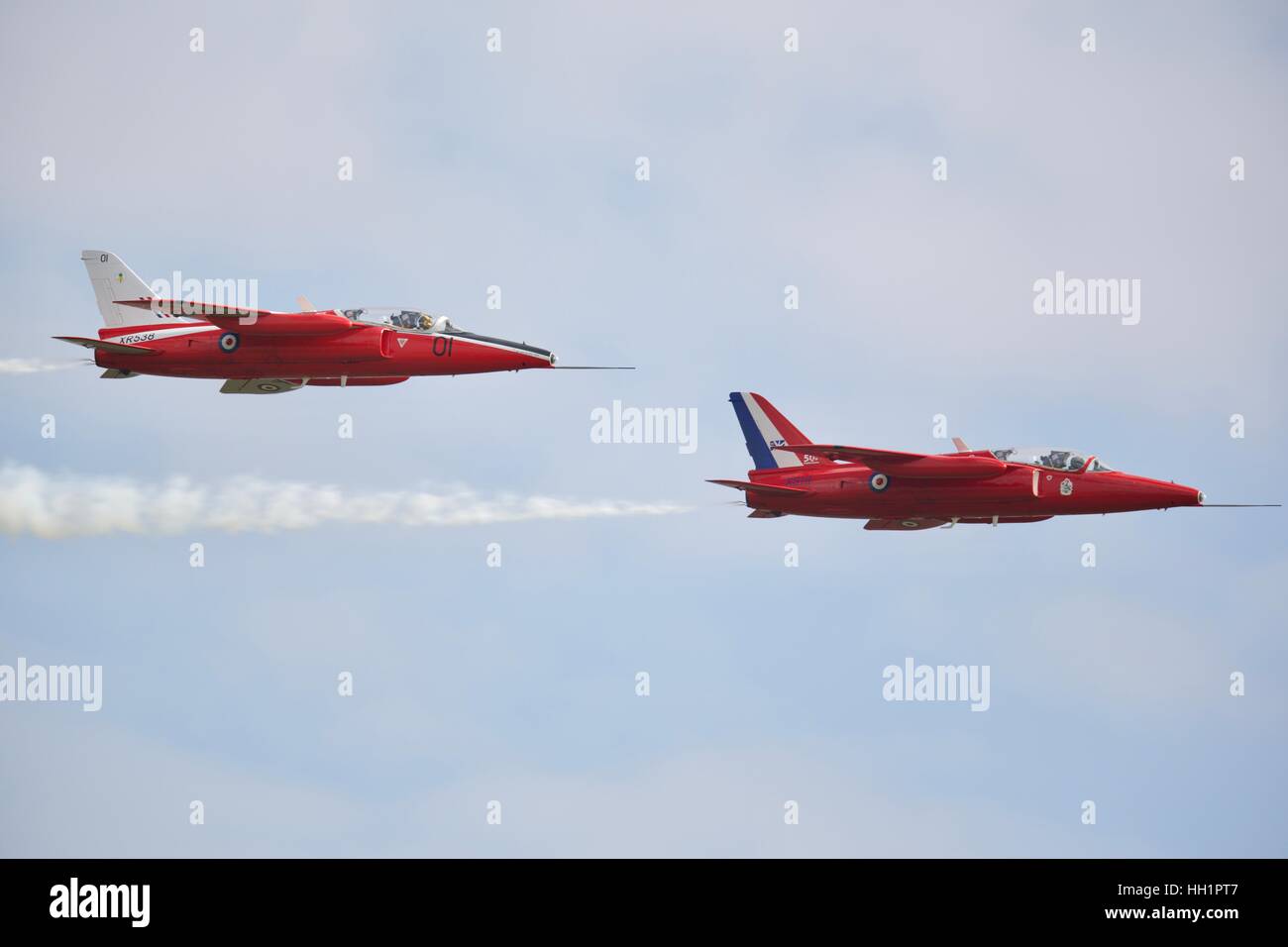 Two Folland Gnat aircraft at Duxford Air Show Stock Photo - Alamy