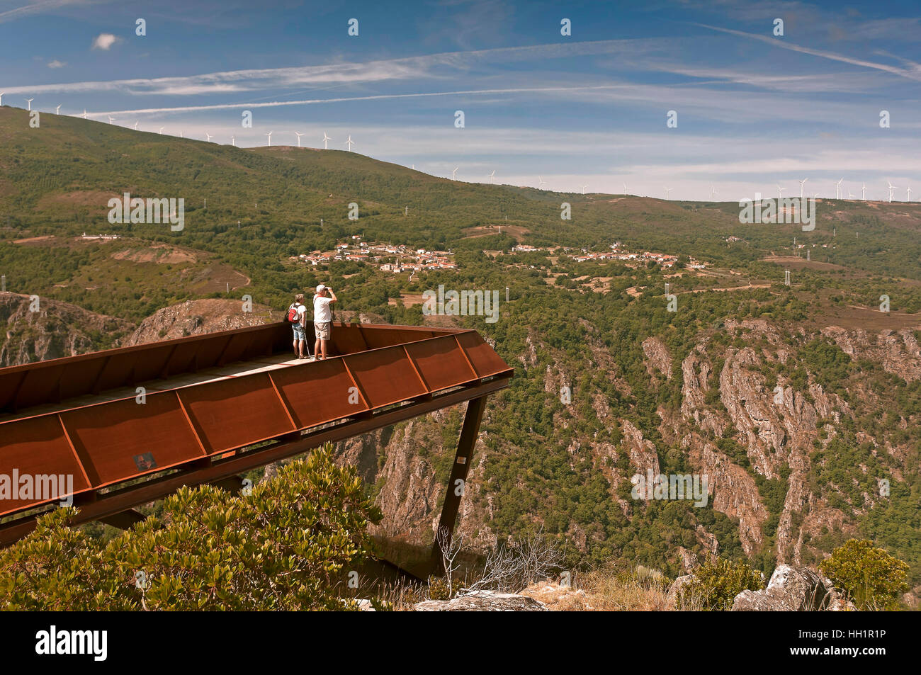 The Sil river Canyon-lookout point of Cividade, Sober, Lugo province ...