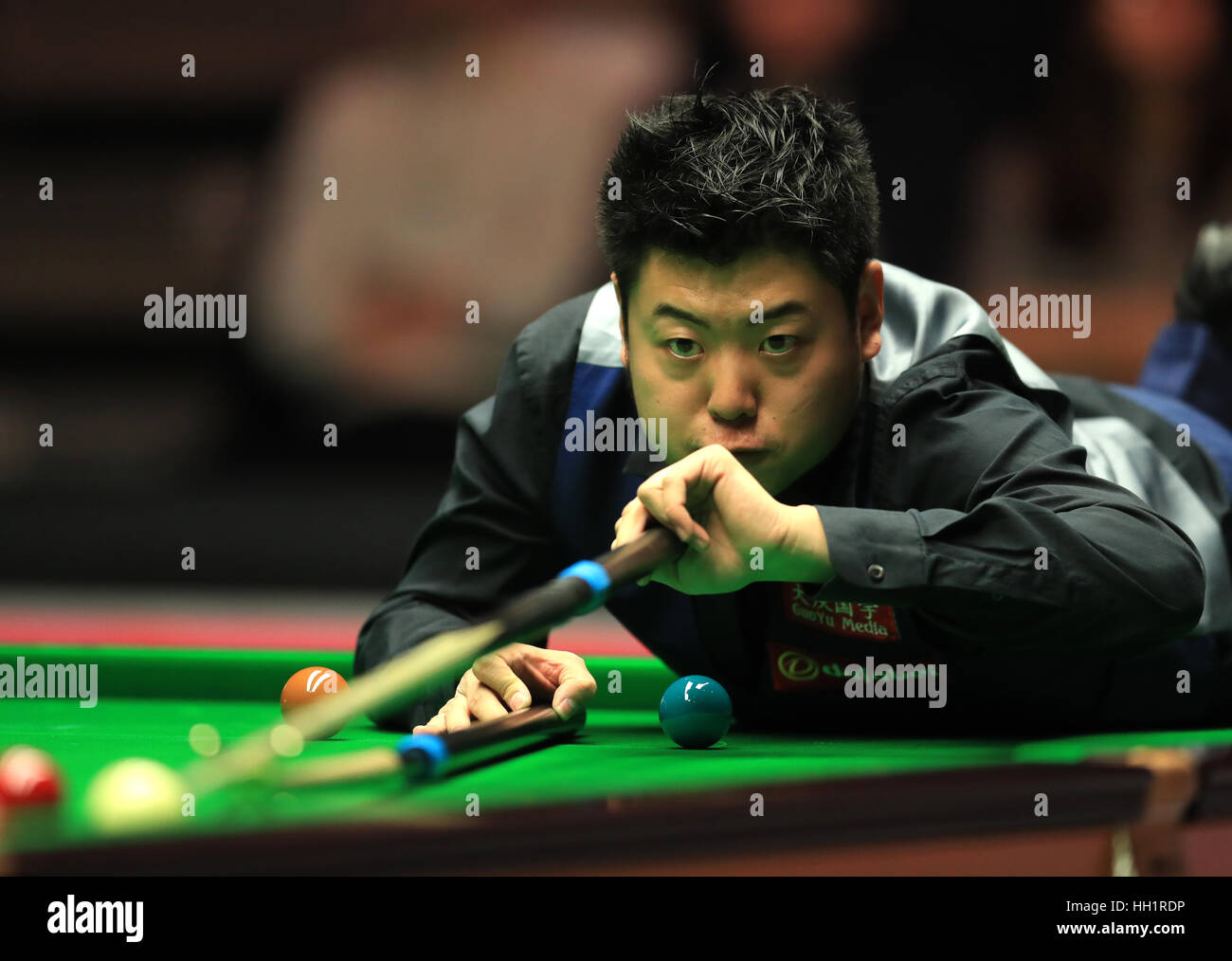 Liang Wenbo during day one of the Dafabet Masters at Alexandra Palace ...