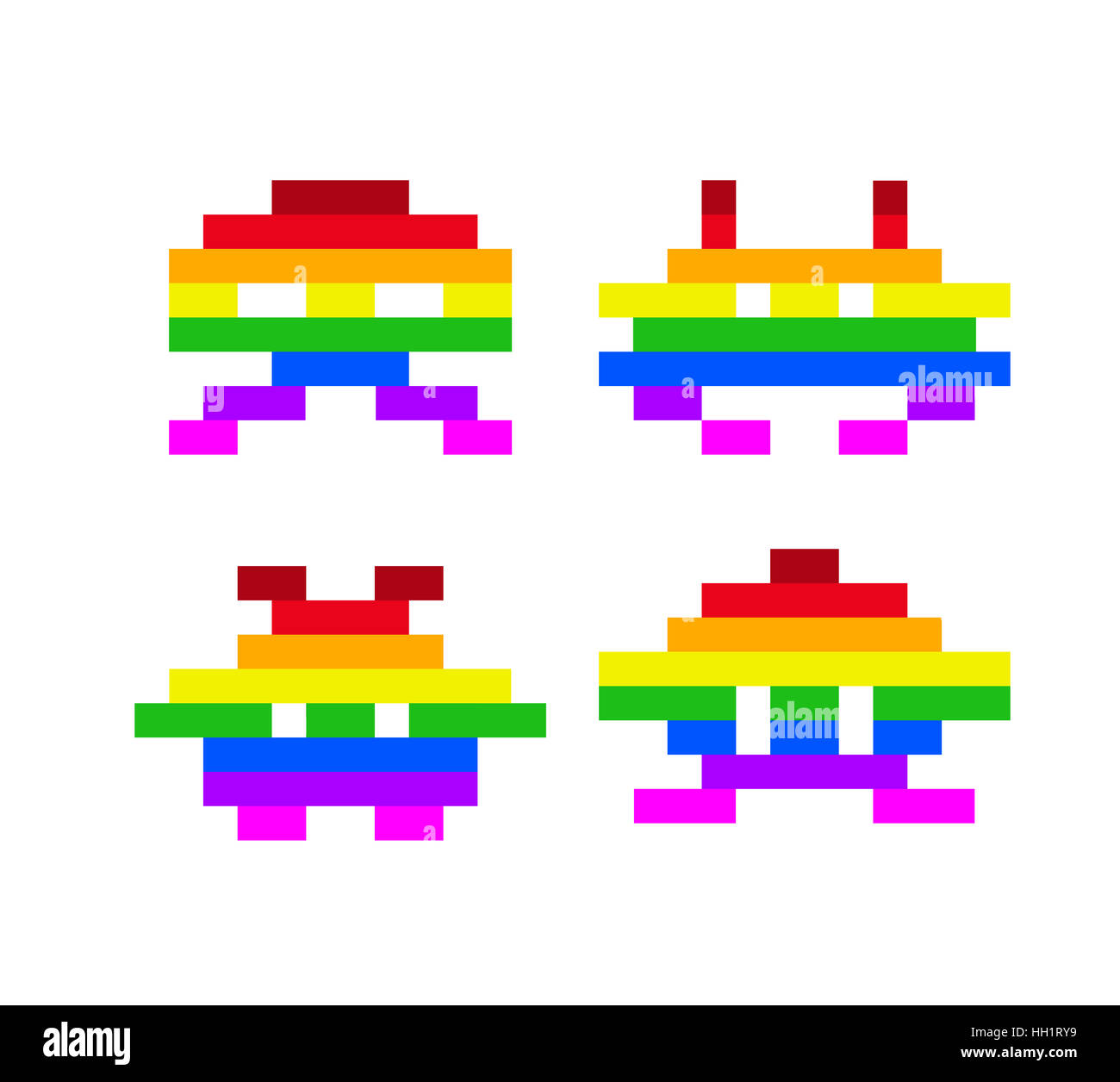 Colorful aliens Cut Out Stock Images & Pictures - Alamy