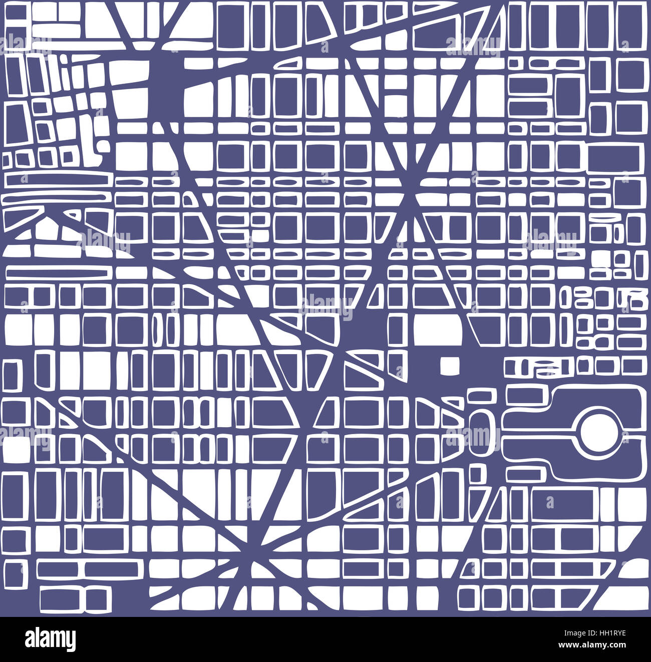 Map of the city. Editable street map of a fictional generic town ...