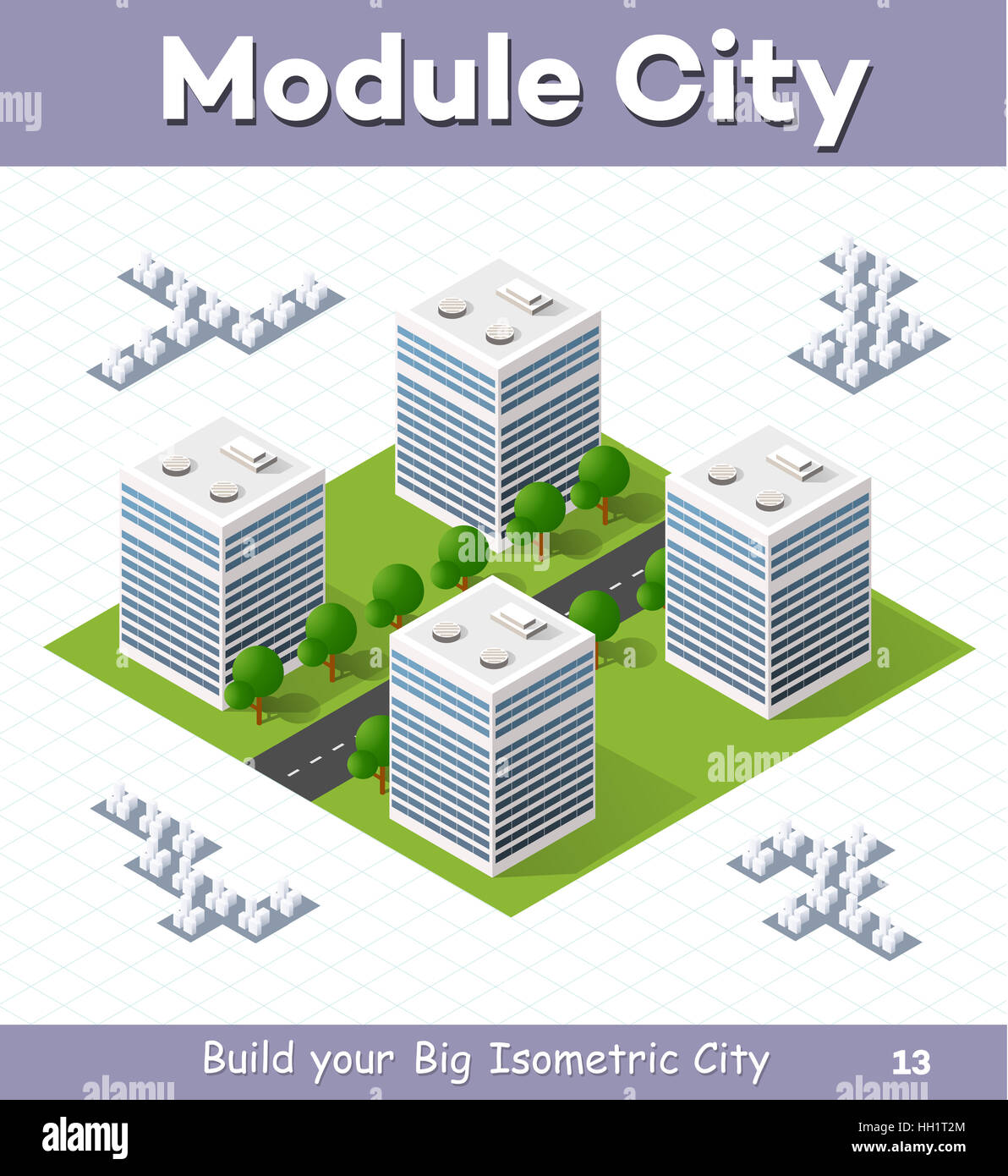 Urban module for the construction and design of large isometric city ...