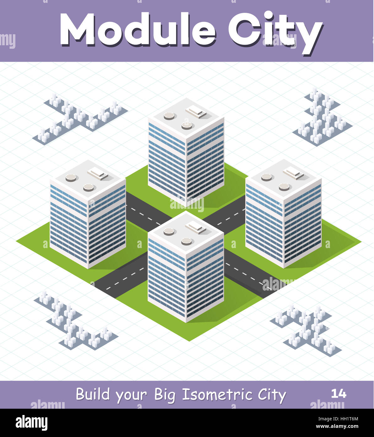 Urban module for the construction and design of large isometric city ...