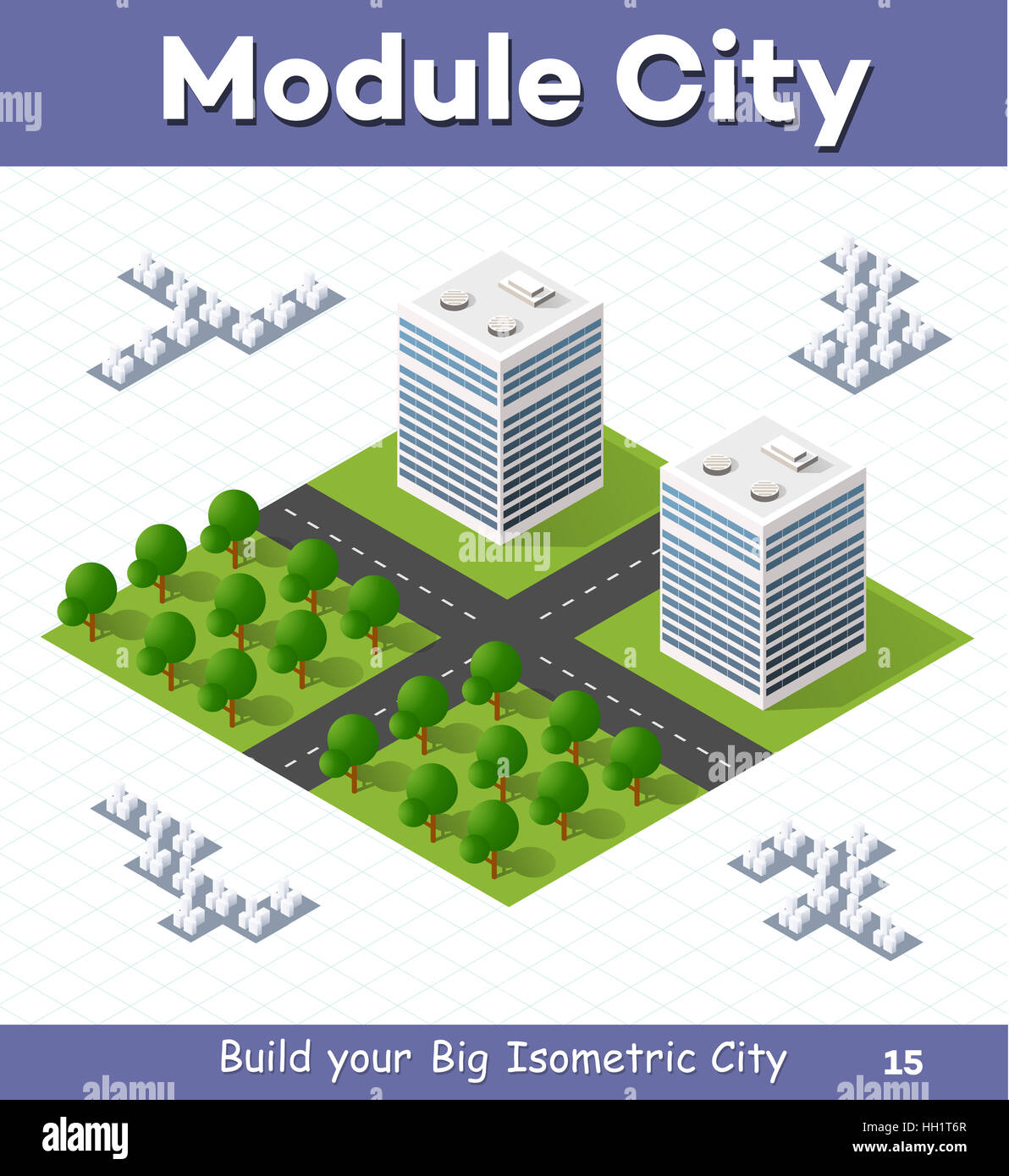 Urban module for the construction and design of large isometric city ...