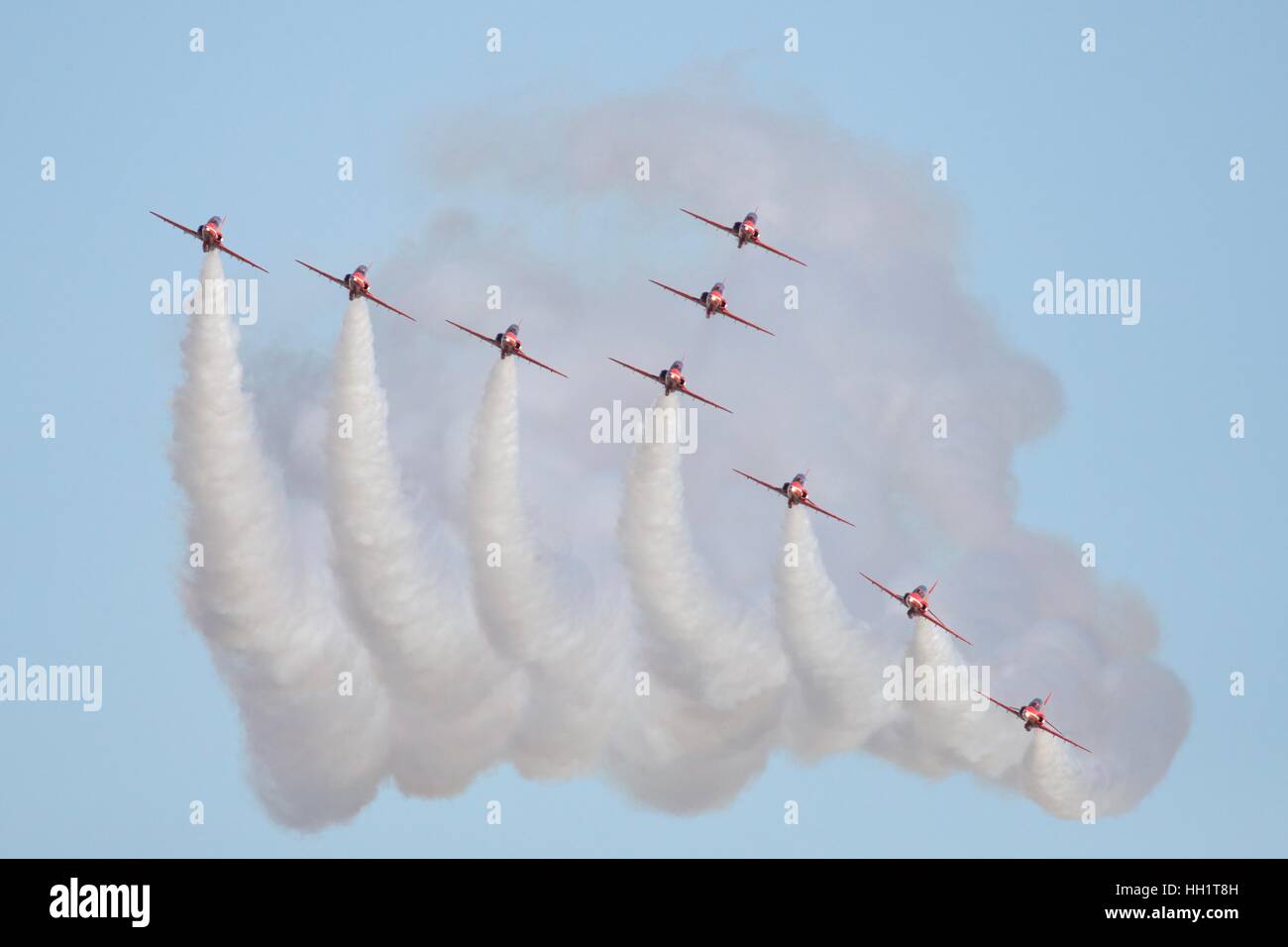 The Royal Air Force Red Arrows aerobatic team Stock Photo - Alamy