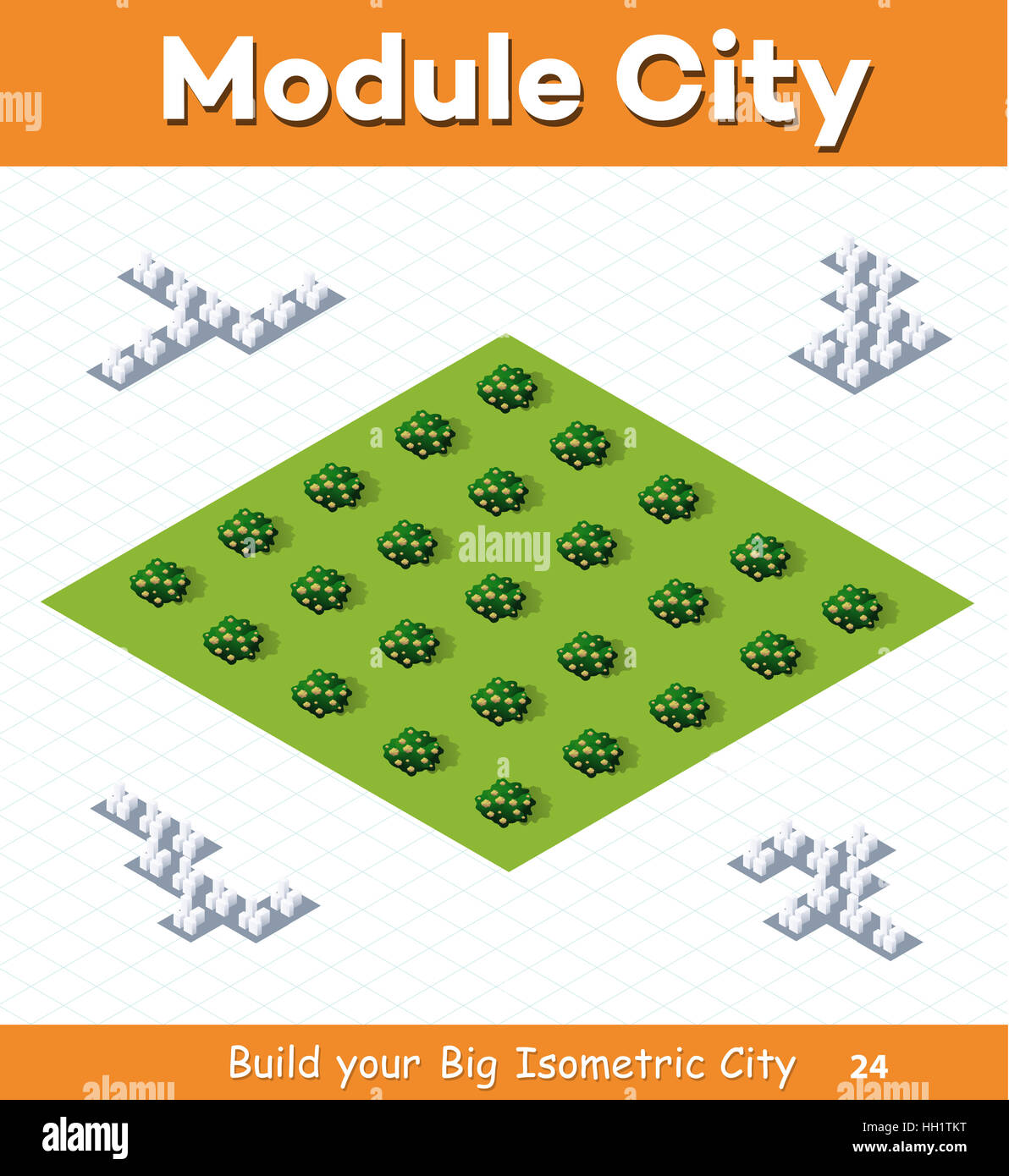 Urban module for the construction and design of large isometric city ...
