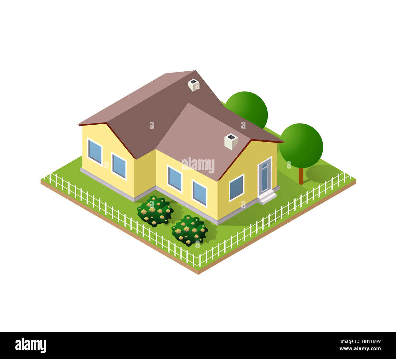 Isometric View Of House